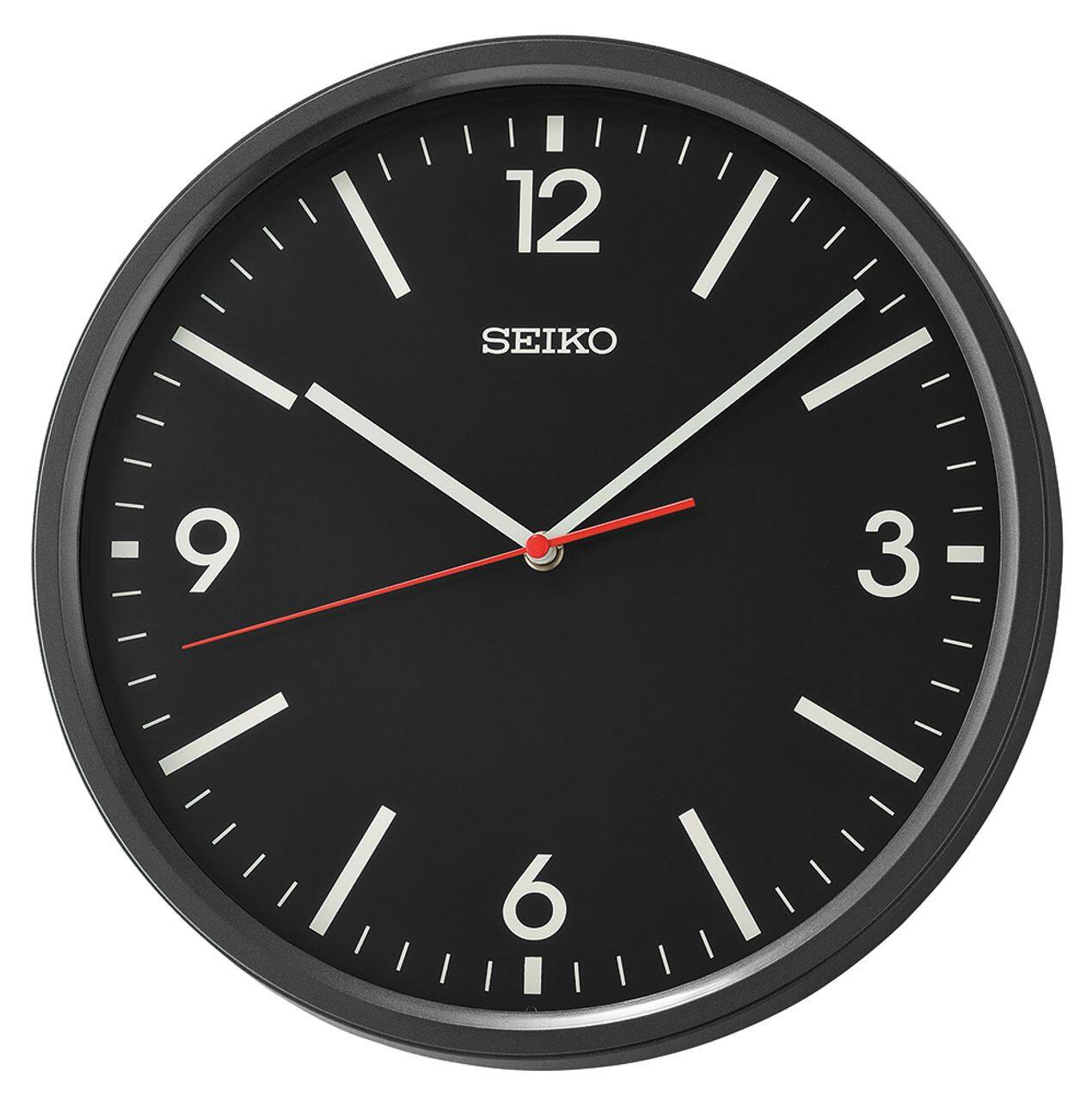 Seiko 12" Sano Wall Clock Black QHA009KLH - Best Buy