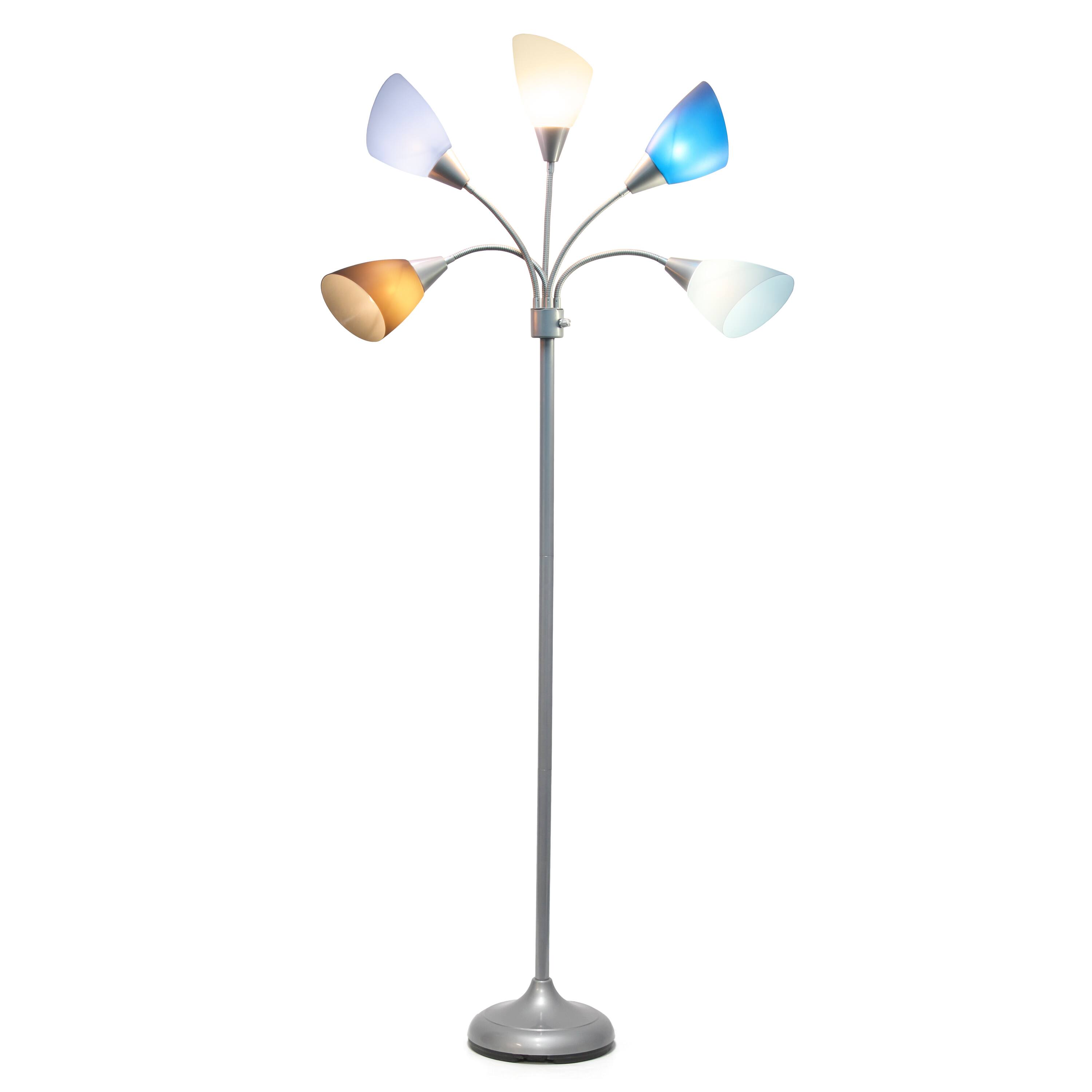 Customer Reviews: Simple Designs 5 Light Adjustable Gooseneck Floor ...