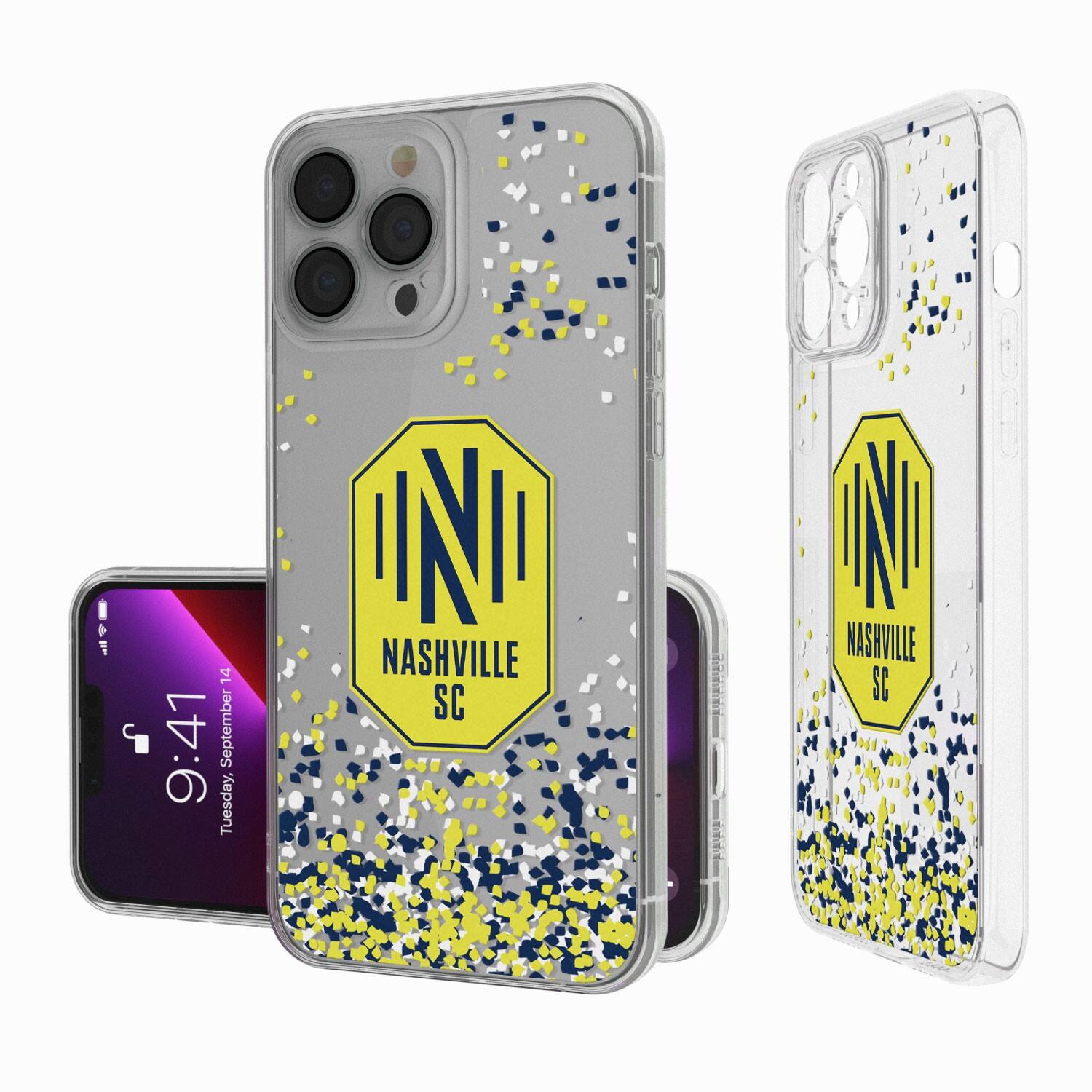 Keyscaper MLS Nashville SC iPhone Confetti Design Clear Case 14 Plus ...