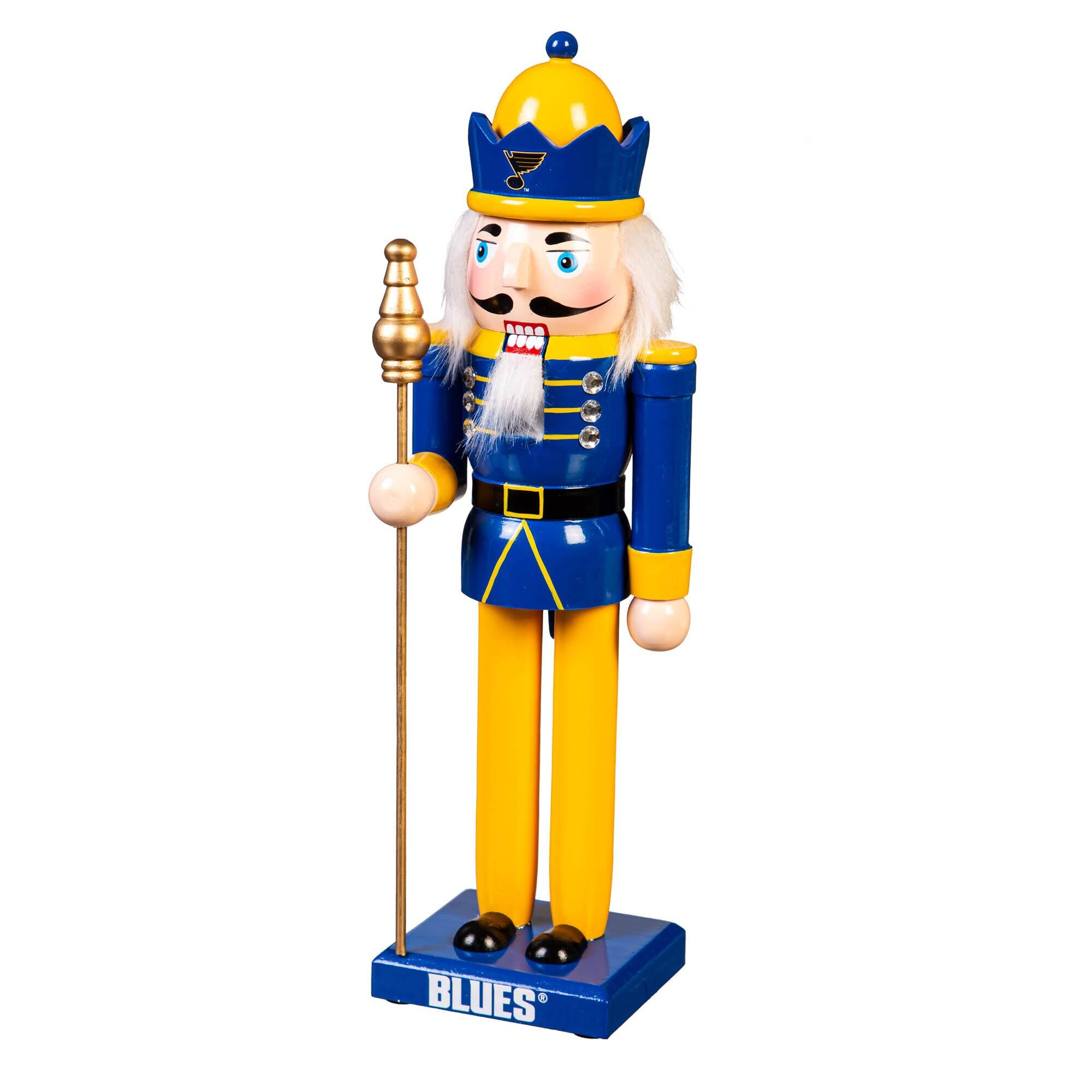 Evergreen Enterprises St. Louis Blues 12" Wooden Nutcracker Statue ...