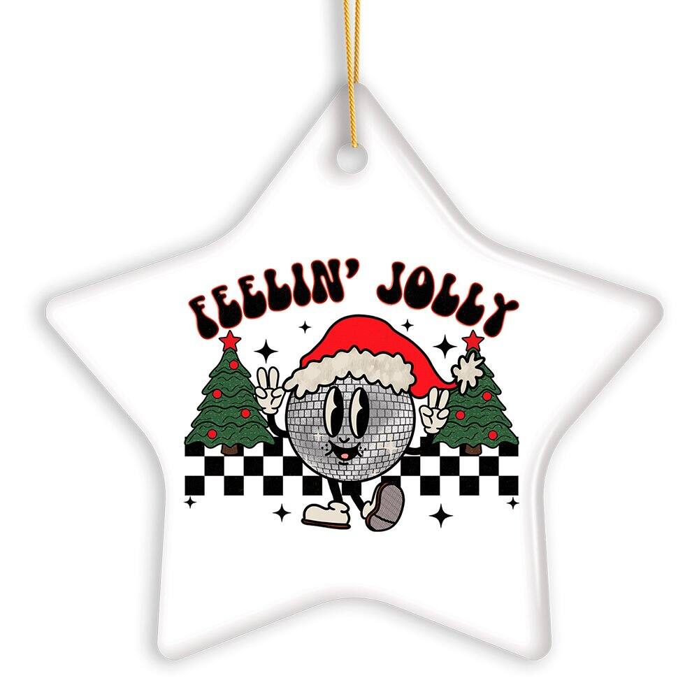 OrnamentallyYou Feelin Jolly Retro Disco Christmas Ornament Multi ...