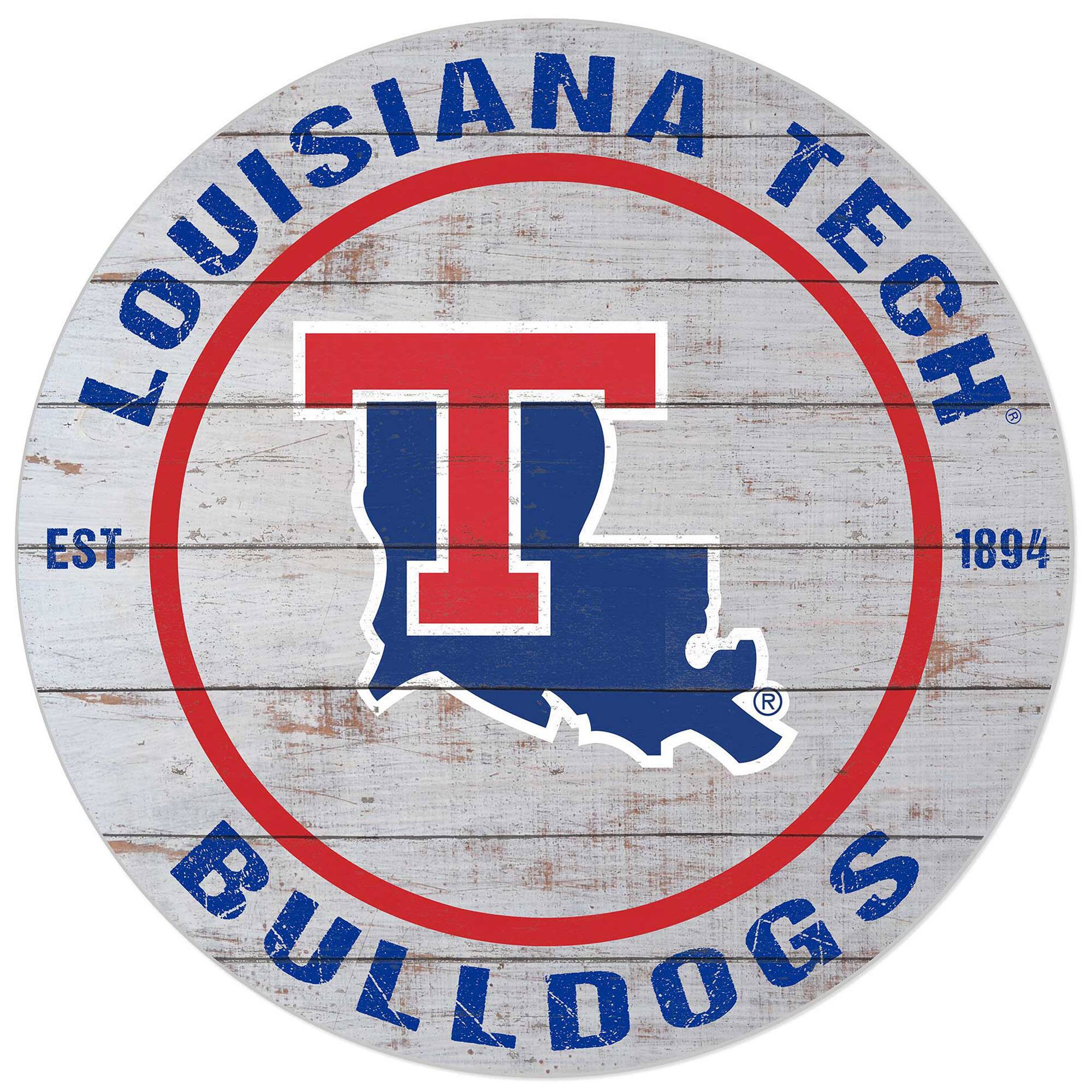 Jardine Louisiana Tech Bulldogs 20'' x 20'' Indoor/Outdoor Weathered ...