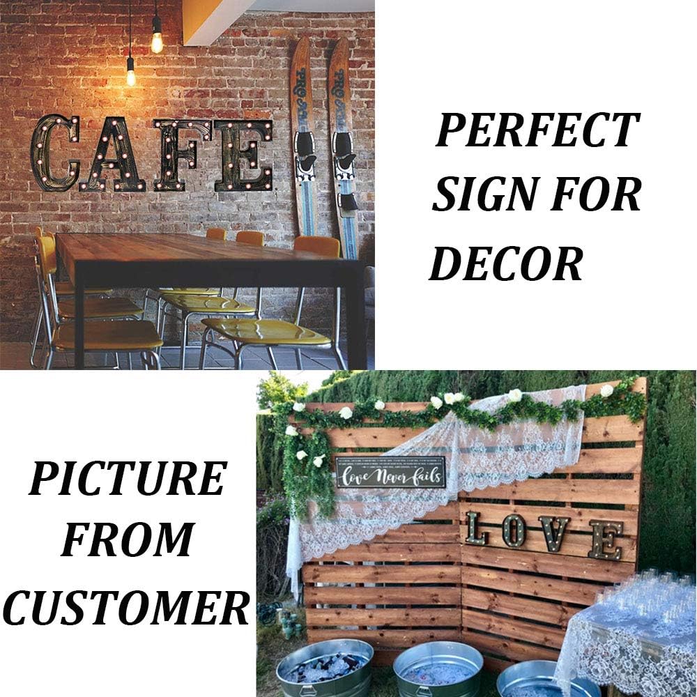 Paradigms Interiors Golden Led Marquee Letter Industrial Vintage Style ...