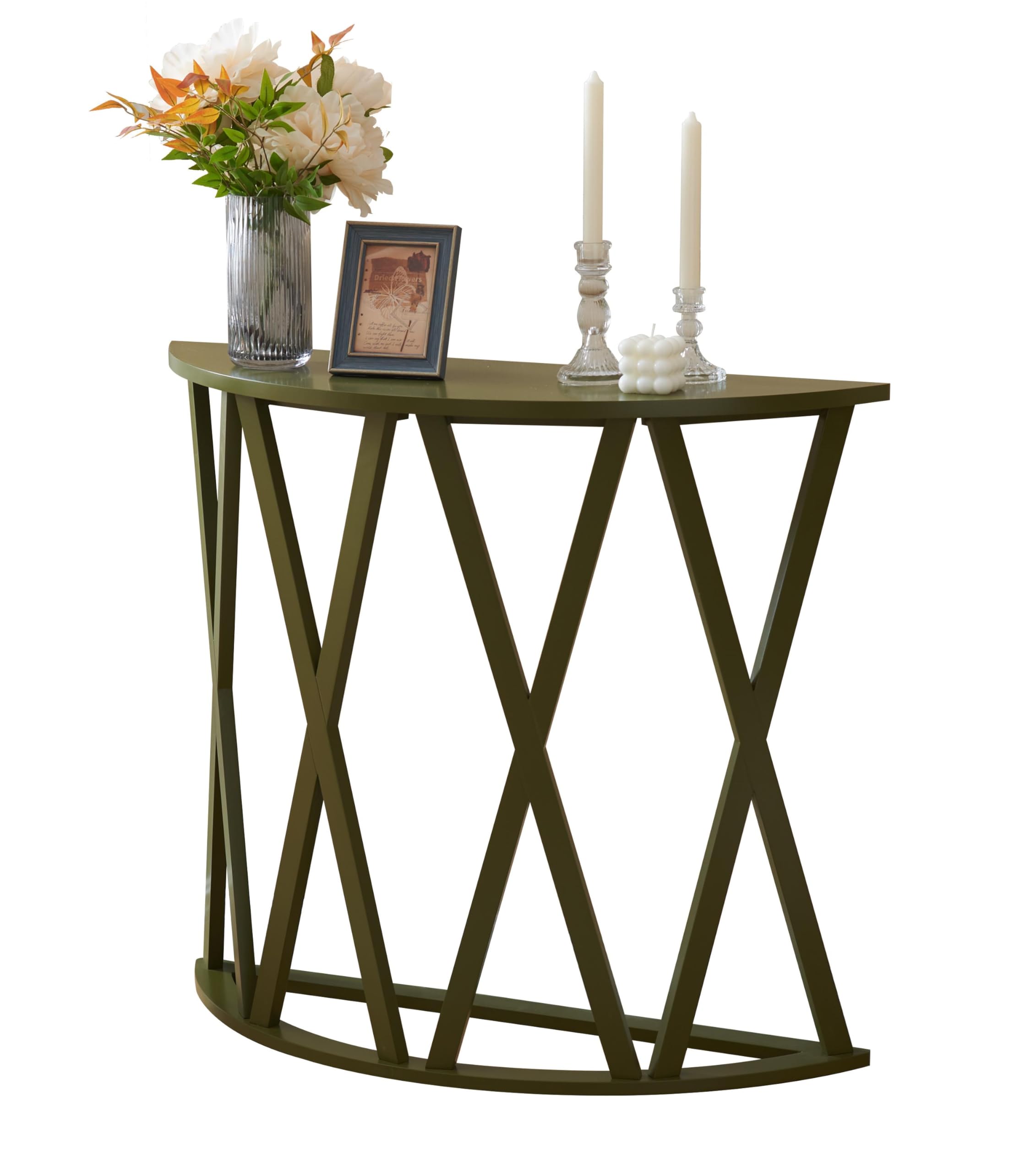 Kings Brand Furniture Vienna Console Table Semicircular Side Coffee ...