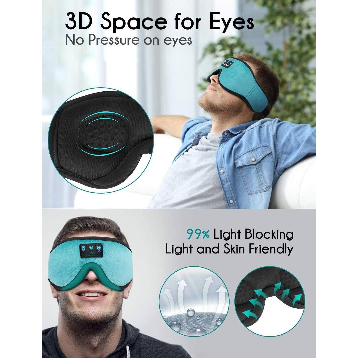 Cedar Assembly Sleep Headphones Mask Wireless Music Eye Sleeping For ...