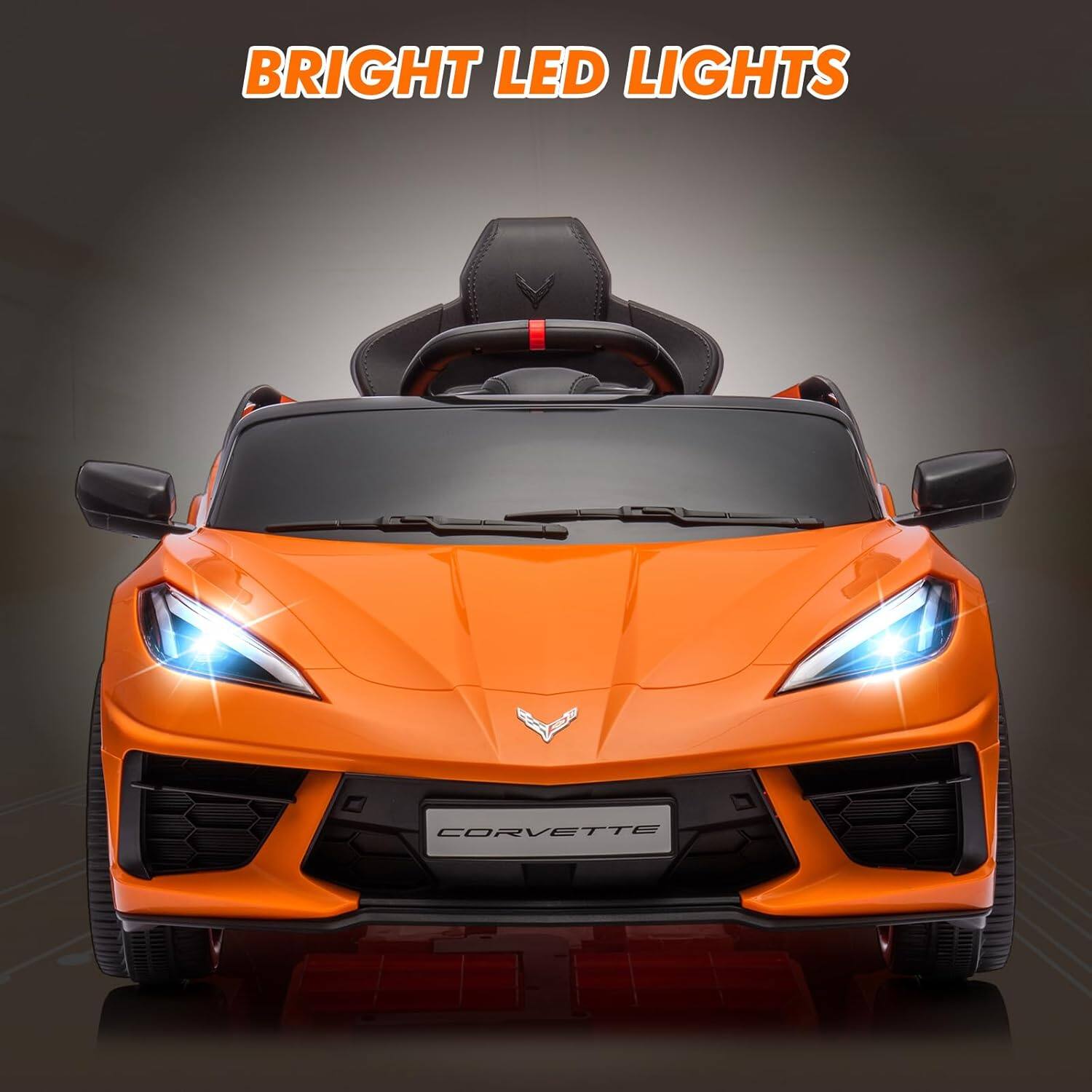 Jojoka 15V Licensed Corvette Kids Ride On Sports Car, Electric Vehicle ...