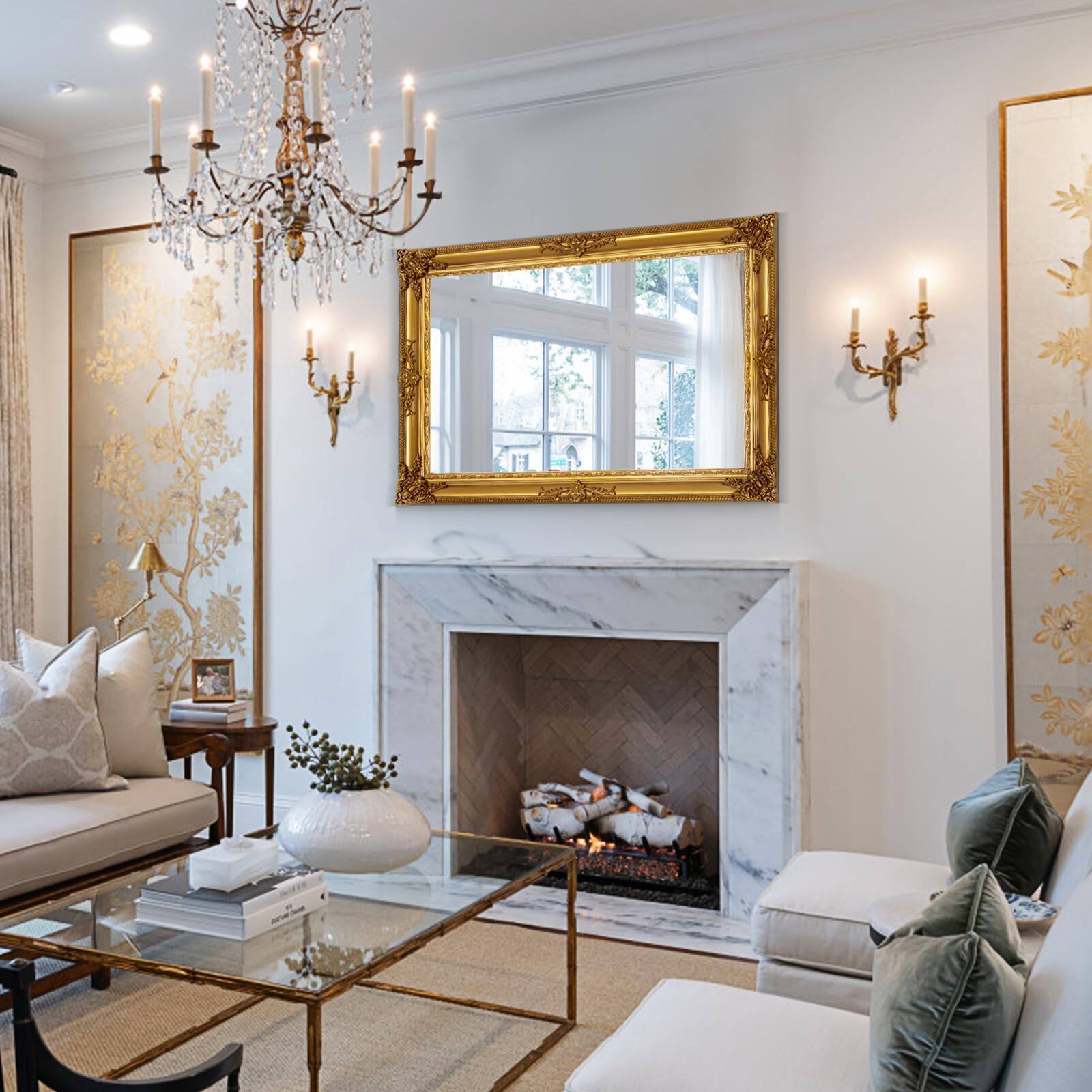 Comfort Essence Vintage Mirror 37 4" X 25 6" Traditional Antique Wall ...