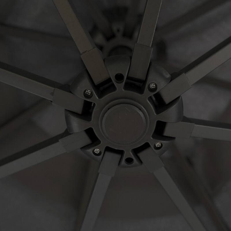 LeisureMod Willry Solar Powered Patio LED Umbrella with Crank and ...