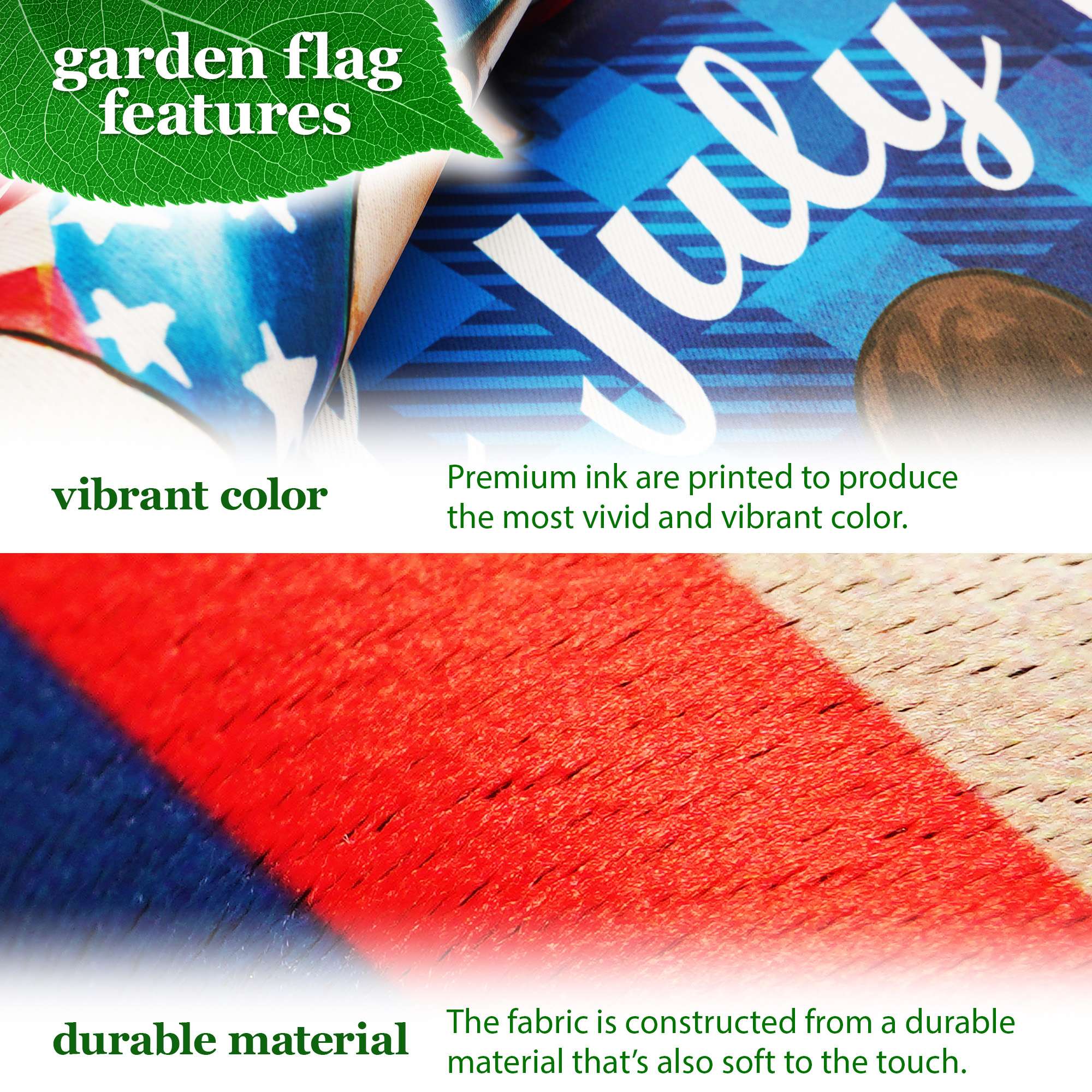 G128 Combo Pack: Garden Flag Stand 36x16 in & 4th of July Gnome Printed ...