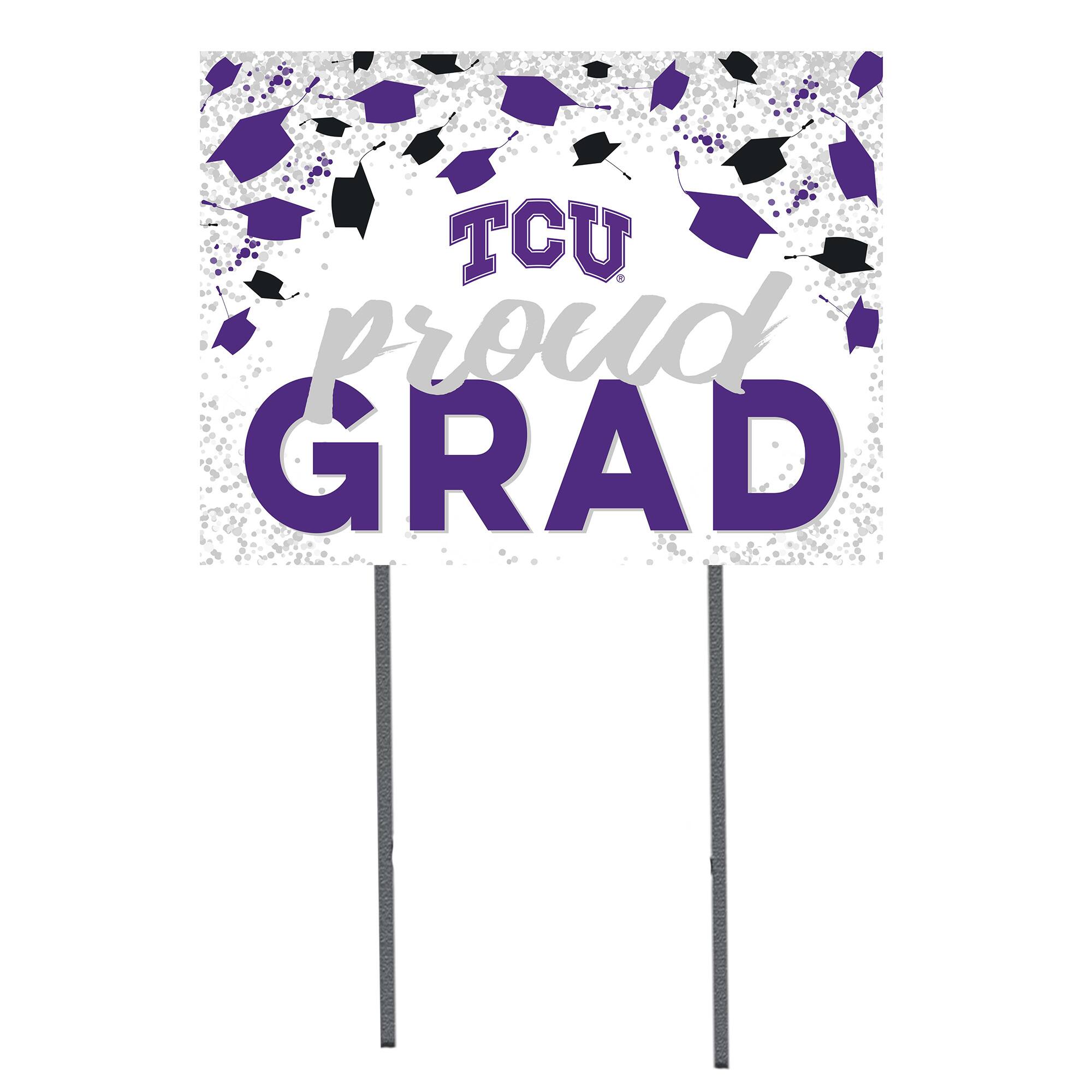 Jardine TCU Horned Frogs 18'' x 24'' Grad Yard Sign White 4965939 ...