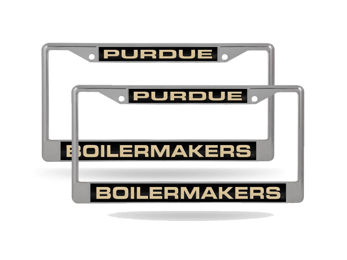 Rico Industries Purdue Boilermakers (Set of 2) Chrome Metal Laser Cut ...