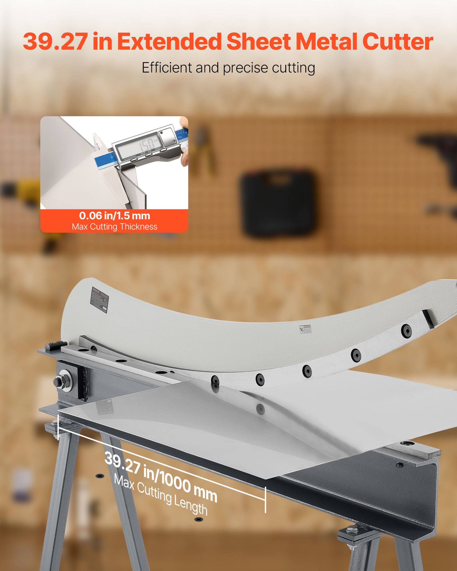 VEVOR Guillotine Shear,39 in Bed Width Benchtop Cutter, Manual Hand ...