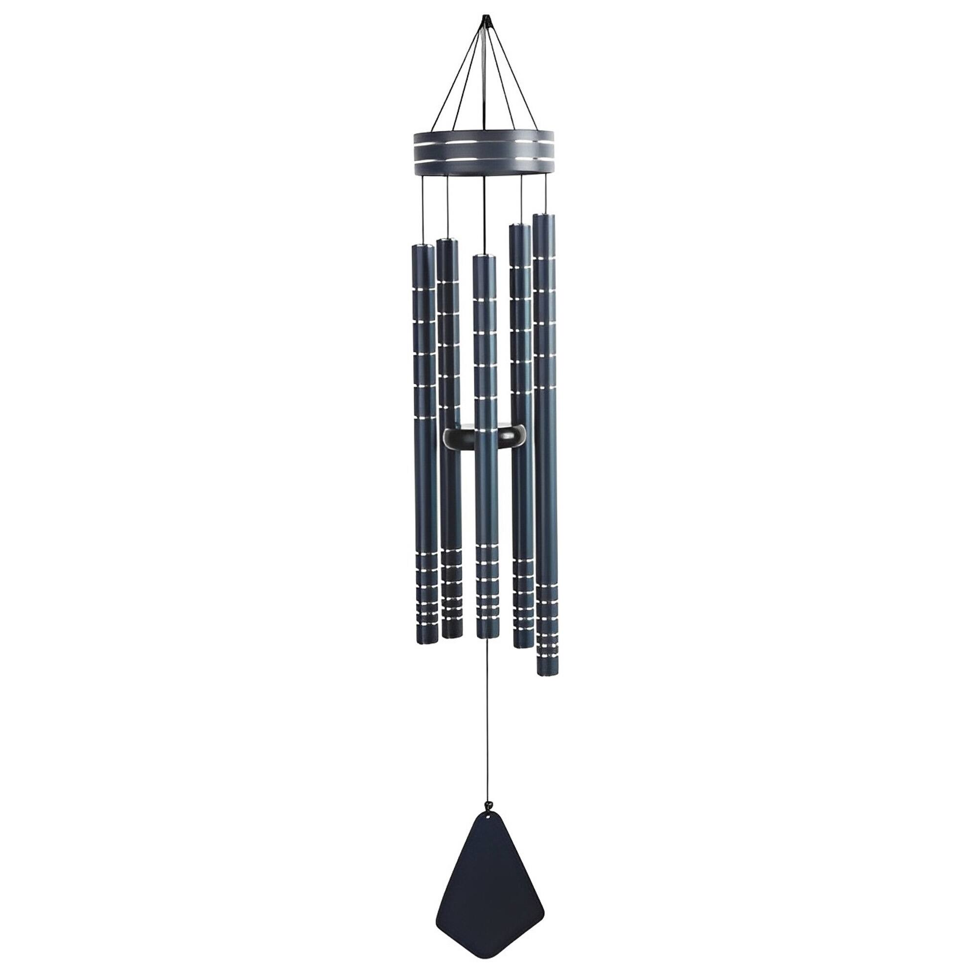 FC Design 40" Long Tuned Wind Chime Traditional Navy Blue Tube Outdoor ...