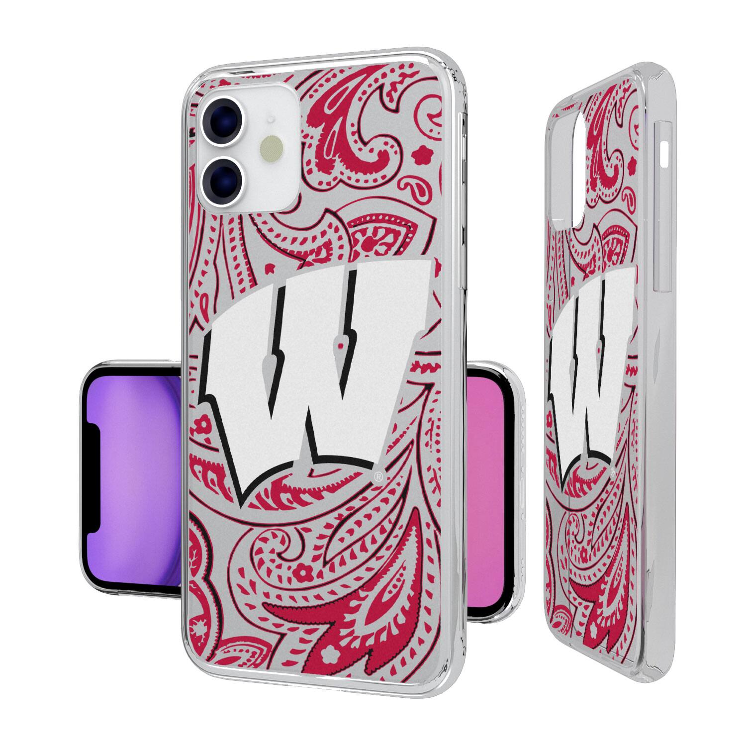 Keyscaper NCAA Wisconsin Badgers iPhone Paisley Design Clear Case 14 ...