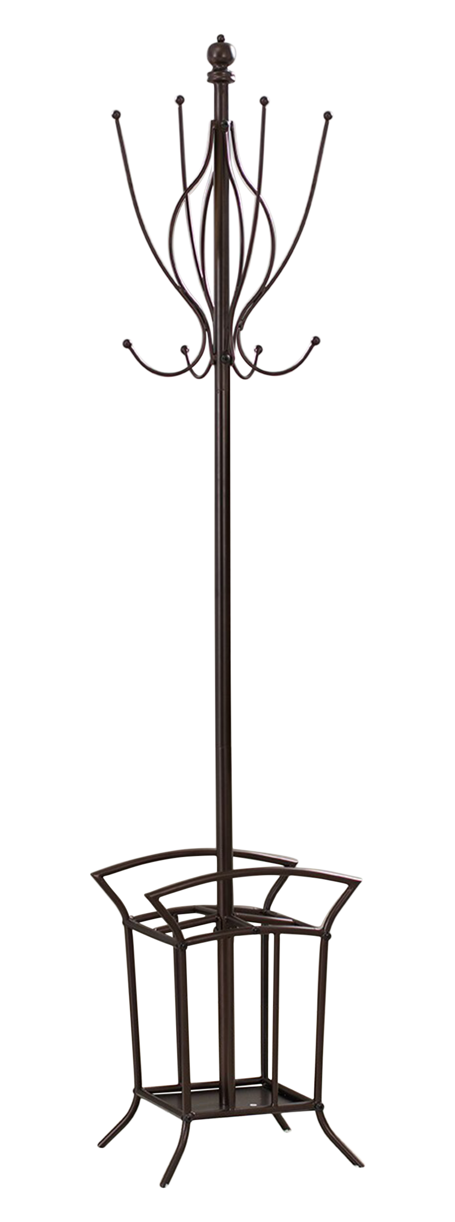 Kings Brand Furniture Bronze Finish Metal Coat Rack & Hat Stand With ...