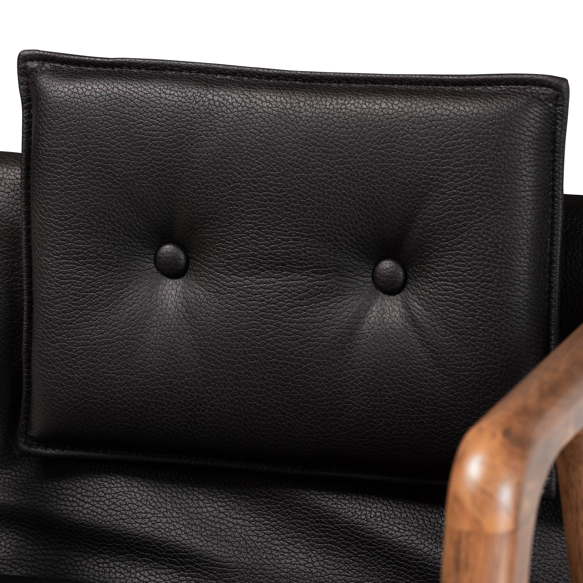 Baxton Studio Marcena Imitation Leather Upholstered and Finished Wood 2 ...