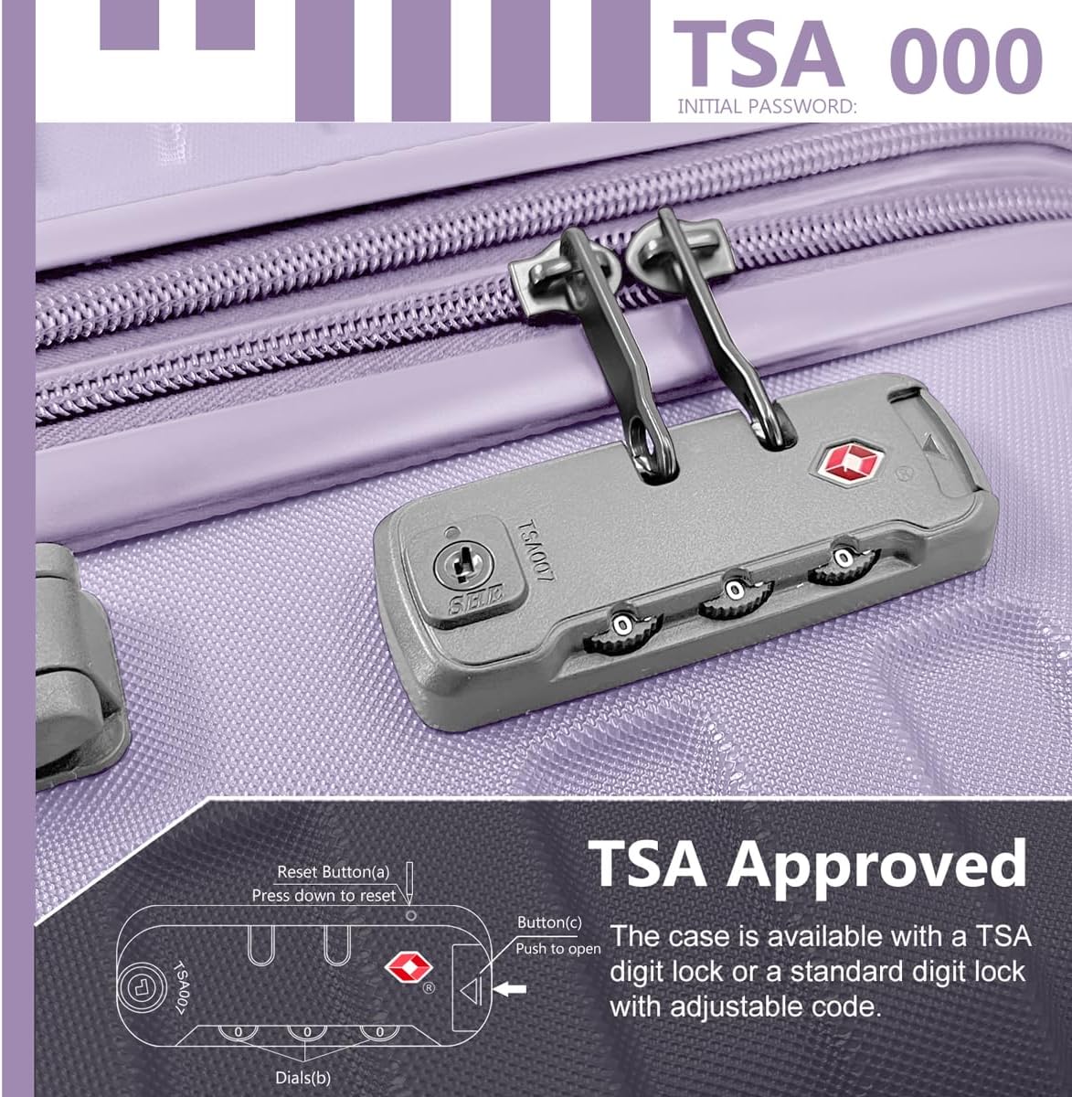 APRILSOUL Luggage Sets 6 Piece with Duffel Bags Hardside Expandable ...