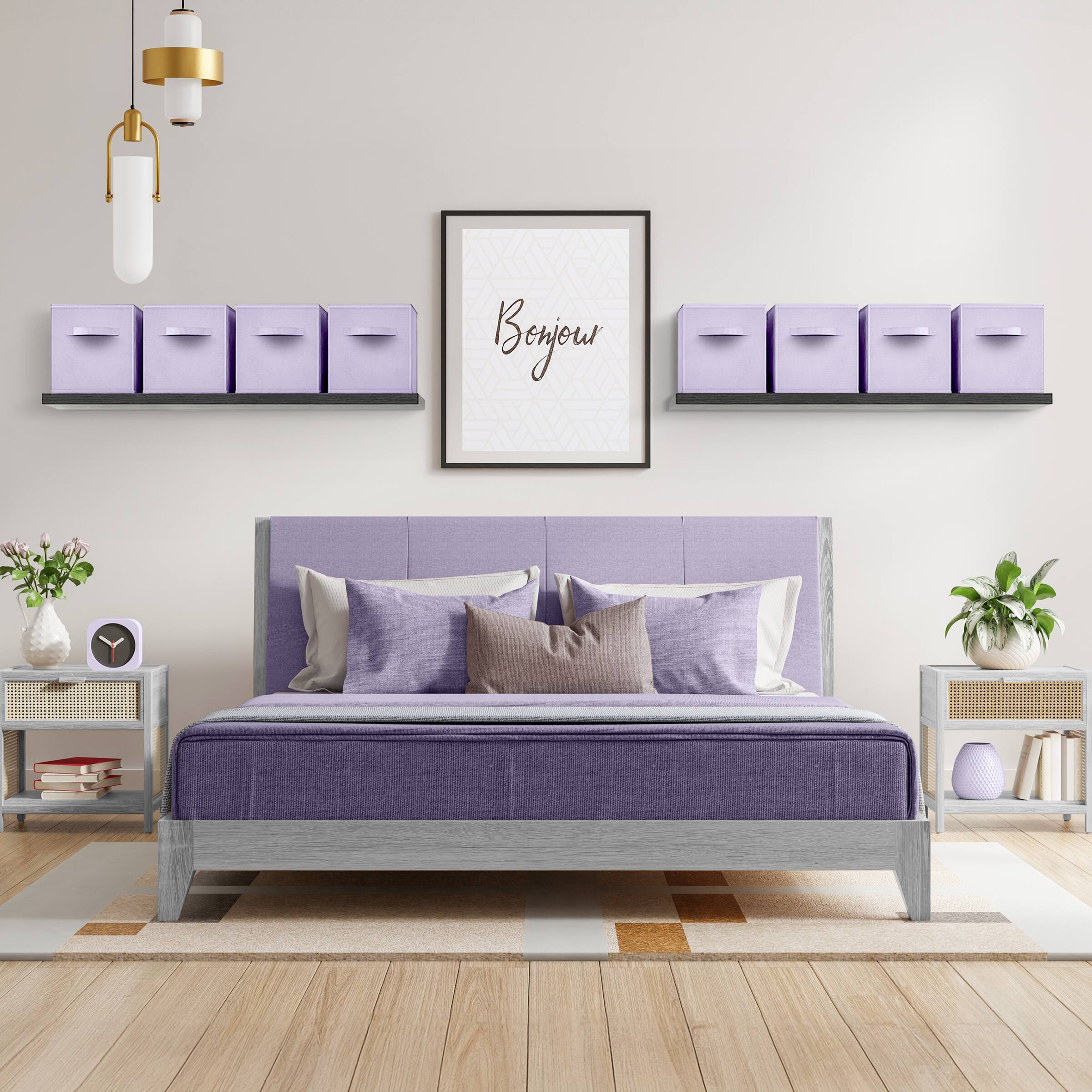 Sorbus Fabric Storage Cubes 8 Foldable Storage Bins for Organizing ...