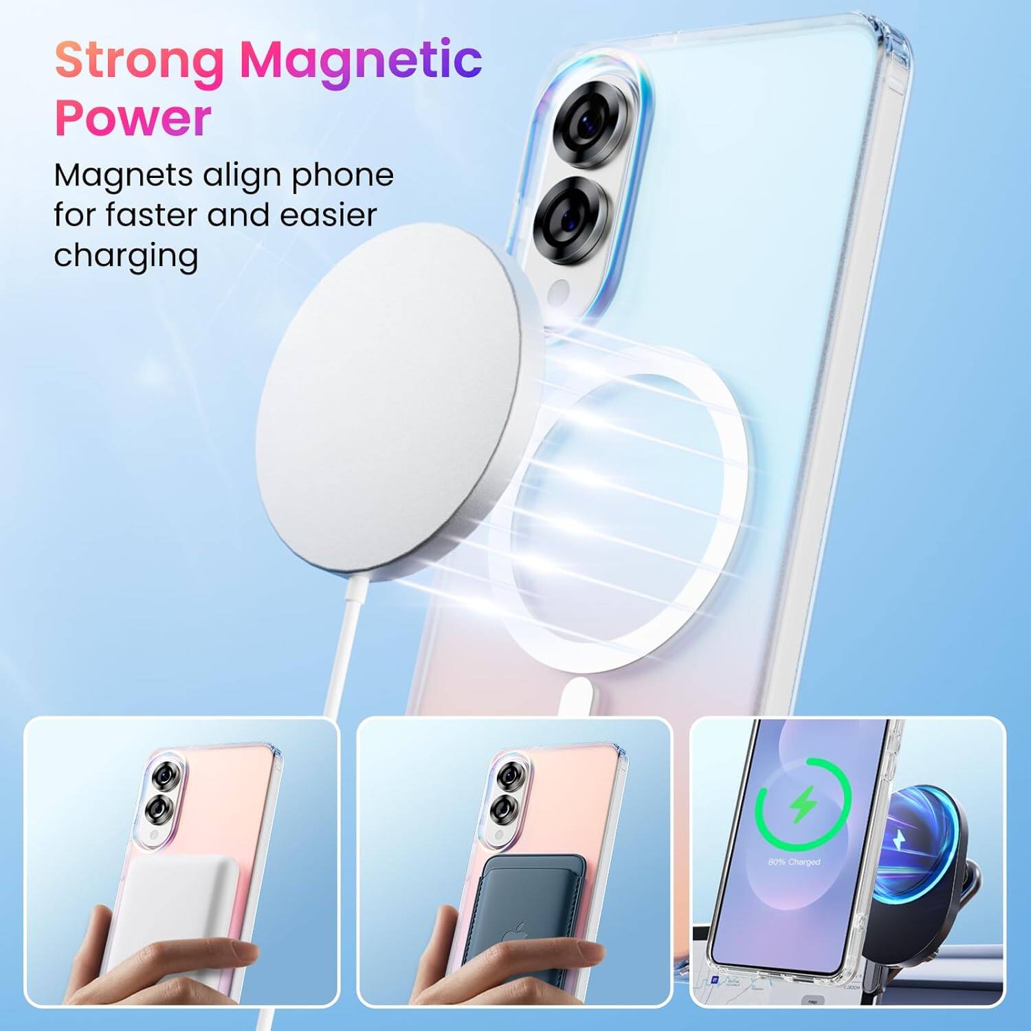 Ornarto for Samsung Galaxy S25 Edge Case, Compatible with MagSafe ...