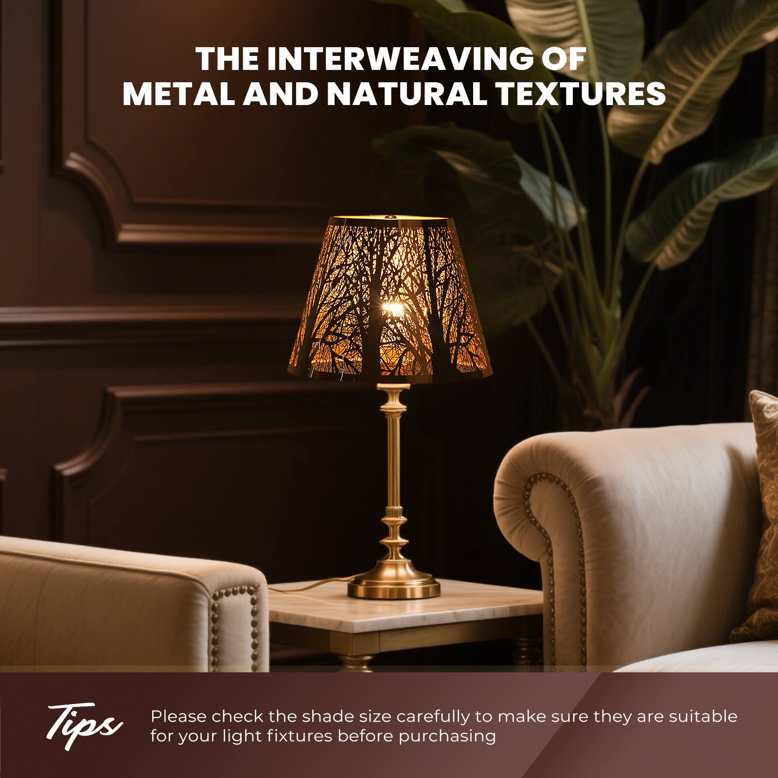 Alucset Small Metal Lamp Shade with Stainless Steel Mirror Effect ...