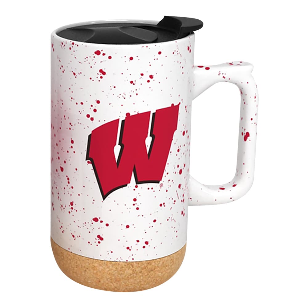 Indigo Falls Wisconsin Badgers 18oz. Speckle Cork Mug Multicolor ...