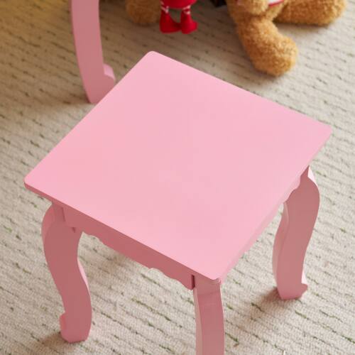 Winado Kids Girls Vanity Table Set Makeup Dressing with Stool & Mirror ...