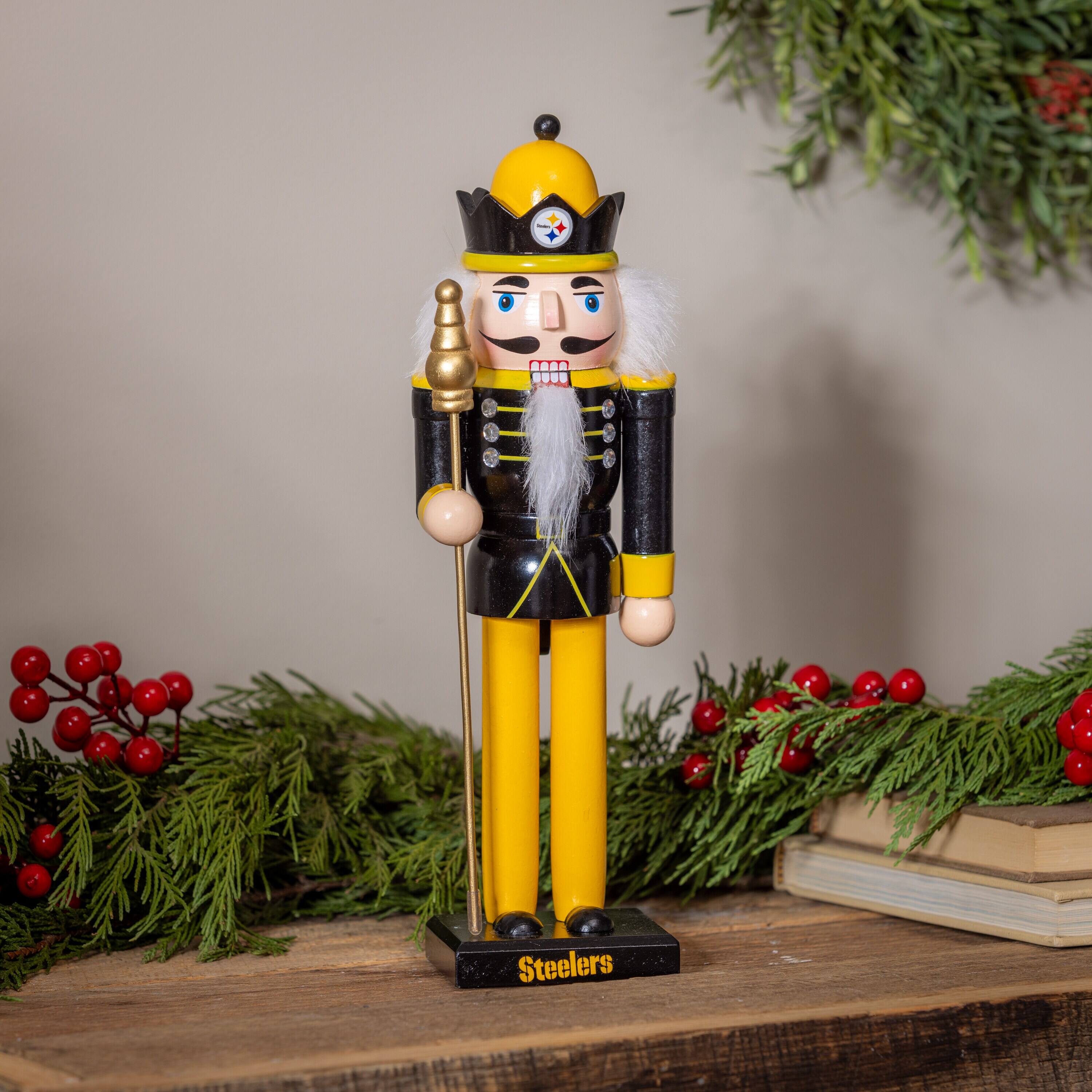 Evergreen Enterprises Pittsburgh Steelers 12" Wooden Nutcracker Statue ...