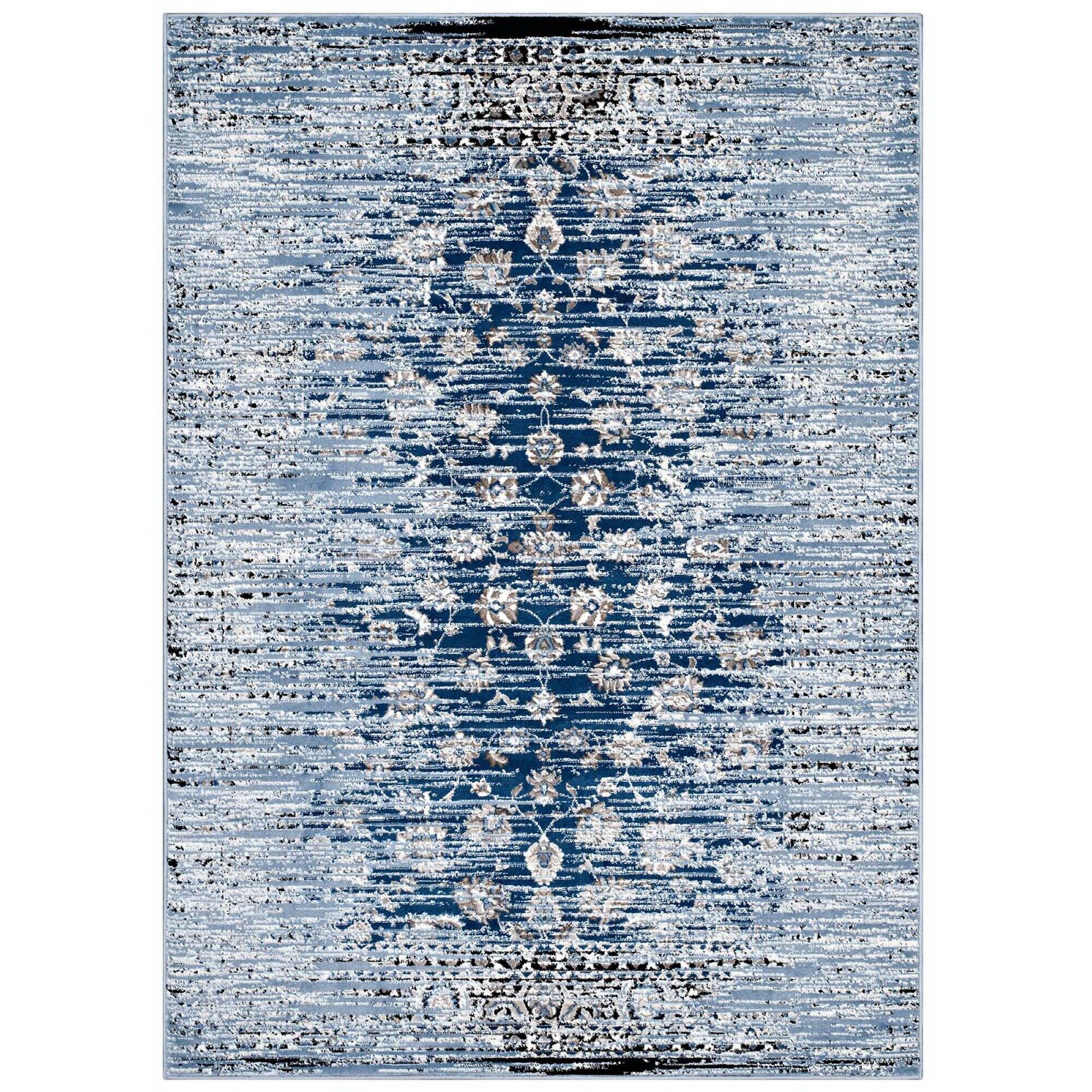 Modway Chiara Distressed Floral Lattice Contemporary Area Rug Moroccan ...