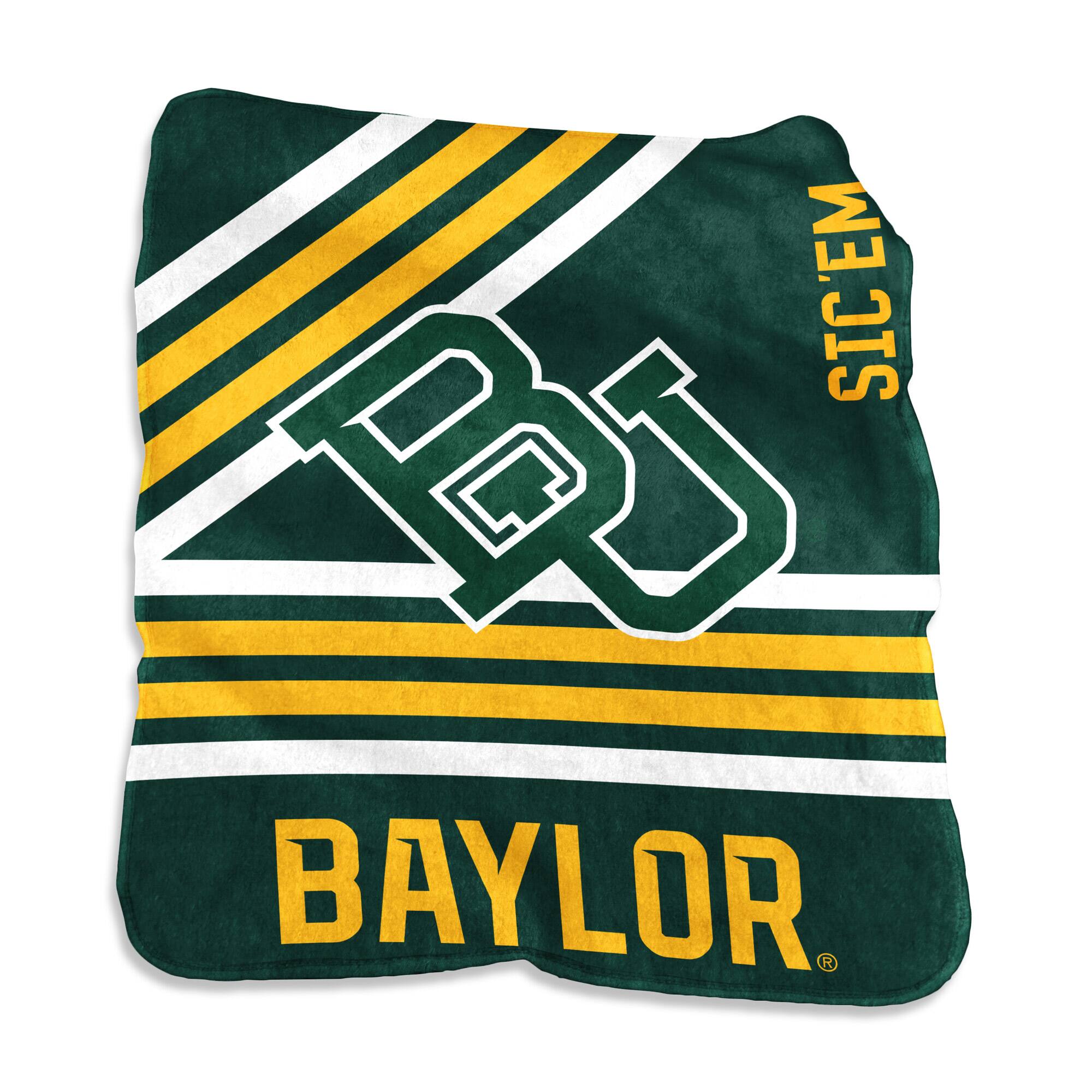 Logo Brands Baylor Bears 50'' x 60'' Team Plush Raschel Throw Blanket ...
