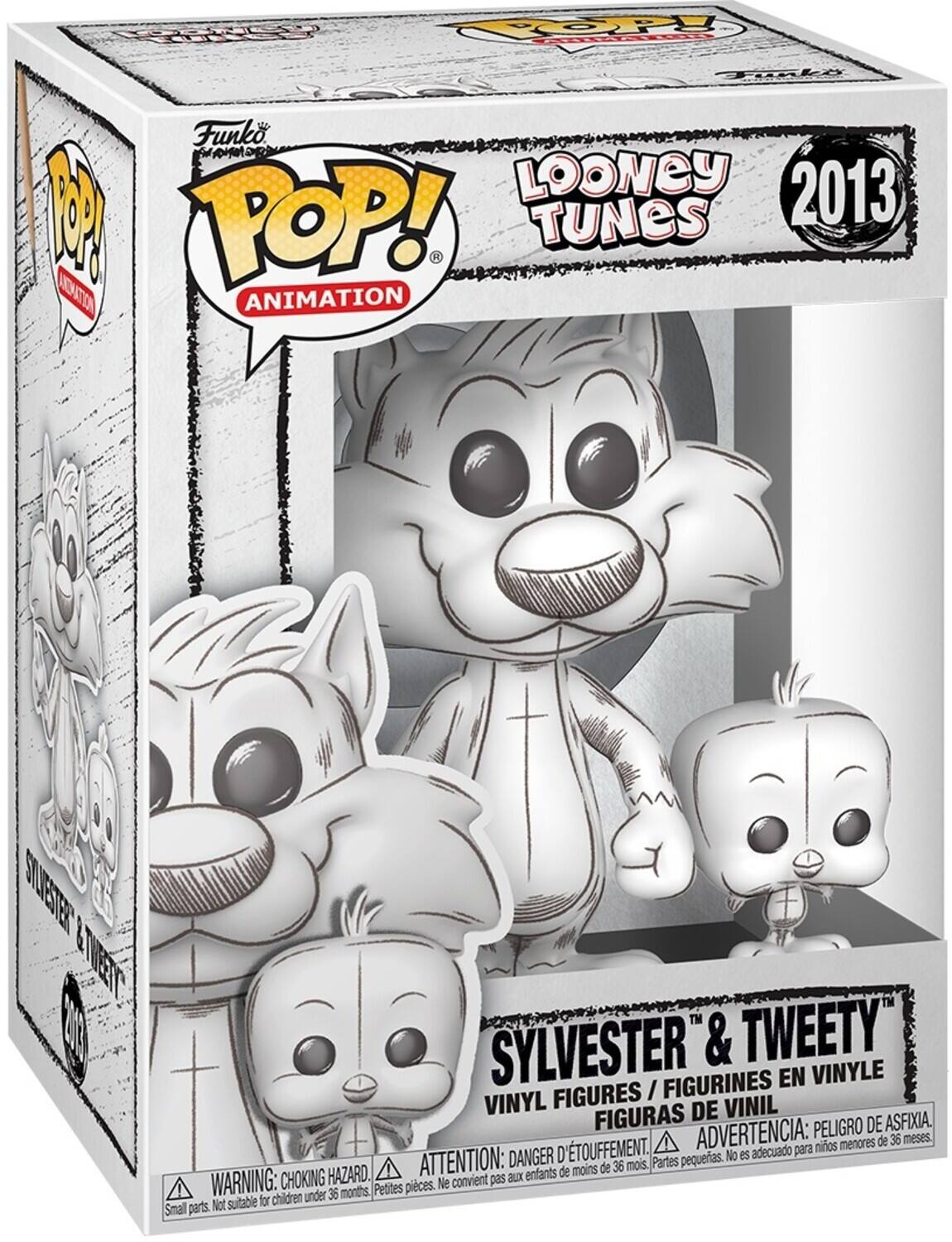 Funko POP! & Buddy: Looney Tunes Sylvester & Tweety, Sketched ...
