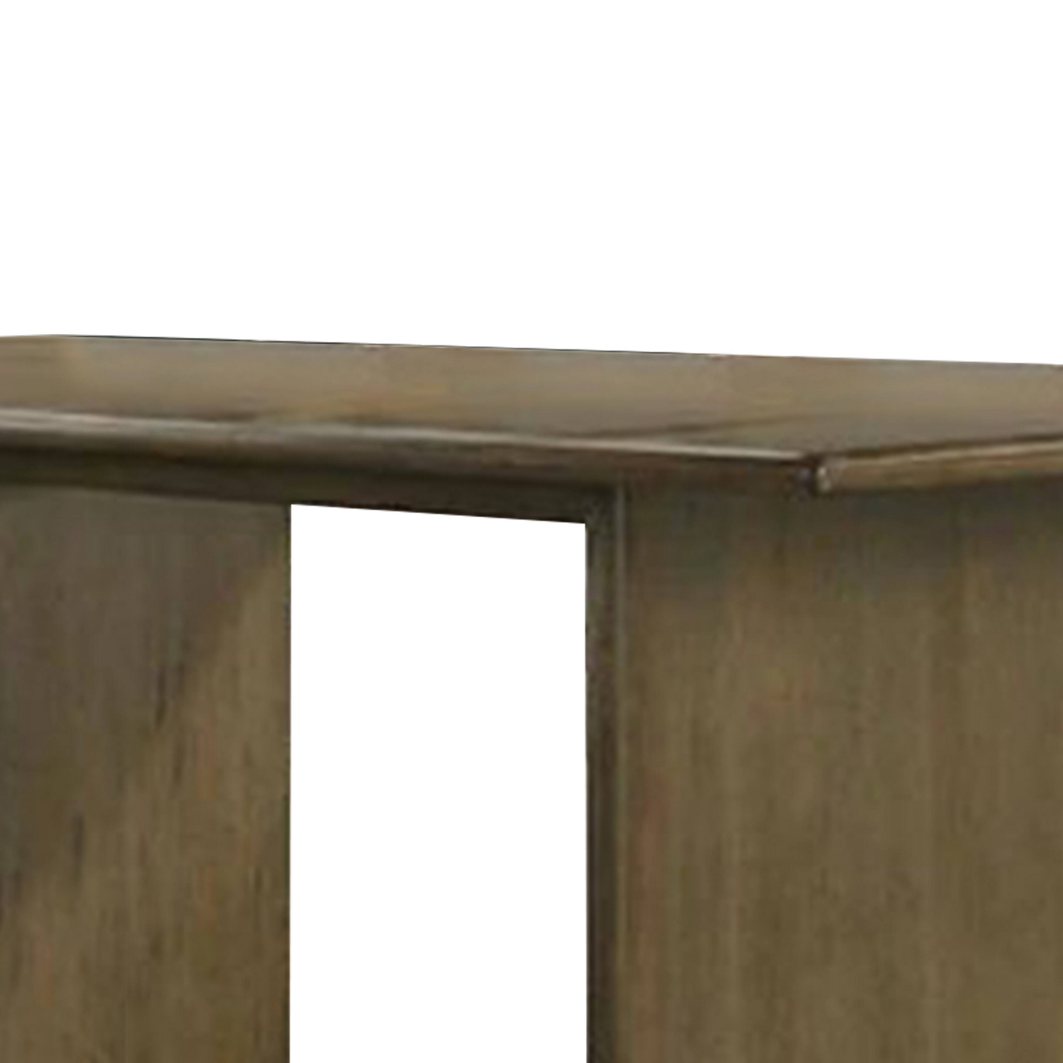 Manhattan Lane Gael 72 Inch Dining Table, Rectangular, Curved Panel Legs, Textured Brown ...