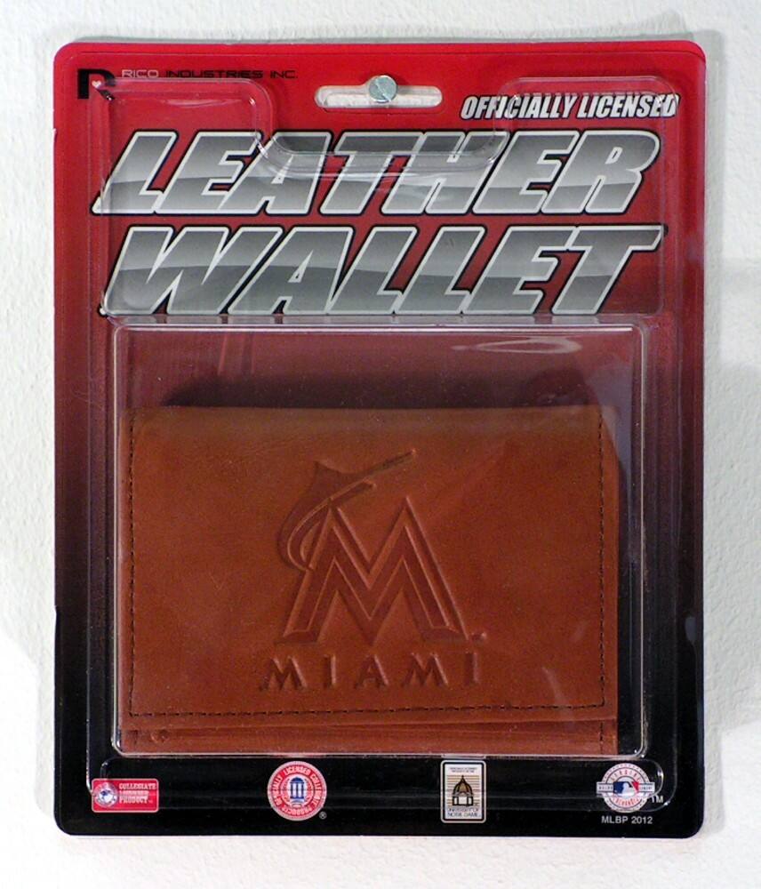 Rico Industries Miami Florida Marlins Embossed Leather Trifold Wallet ...