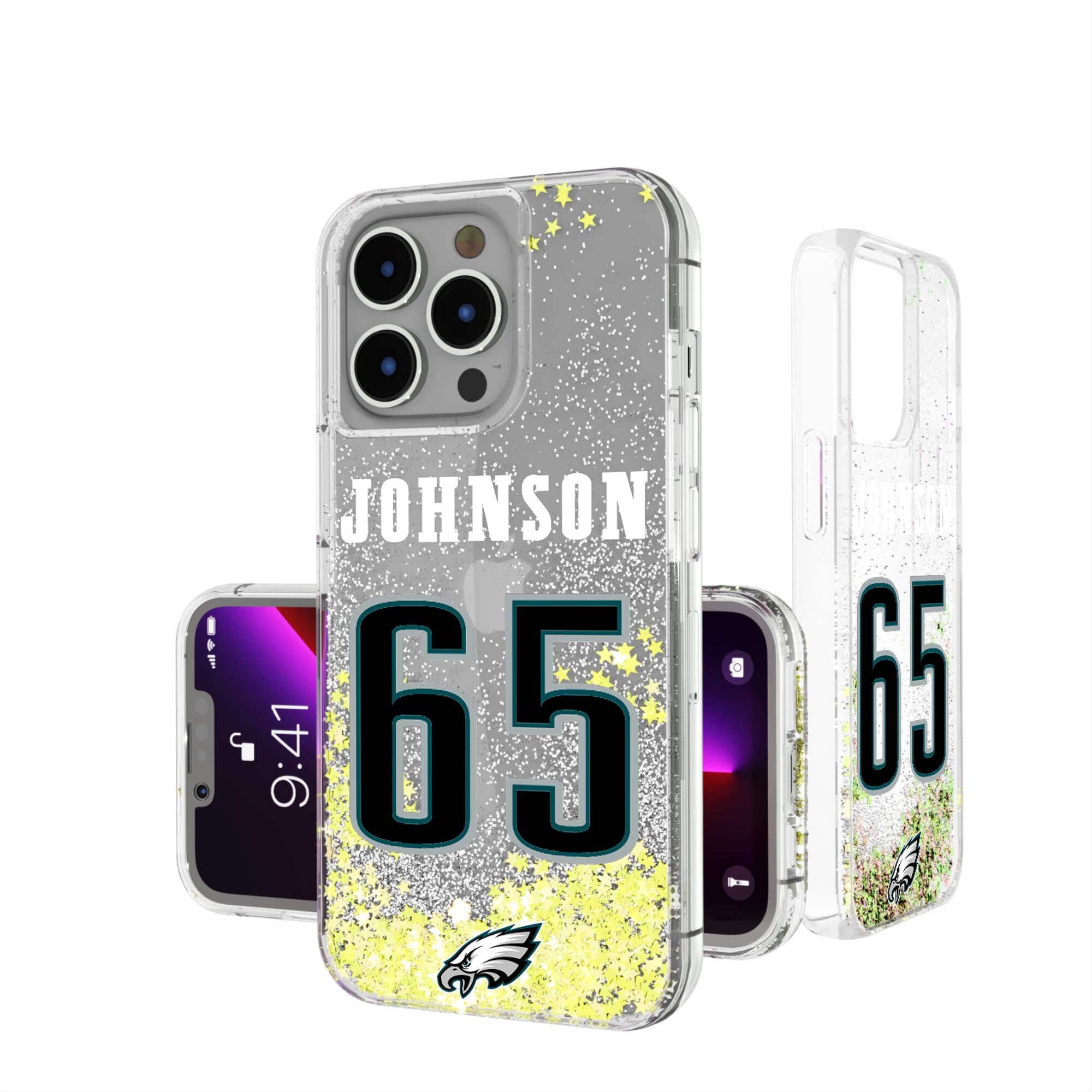 NFL Keyscaper - - Lane Johnson Philadelphia Eagles iPhone Glitter Phone ...