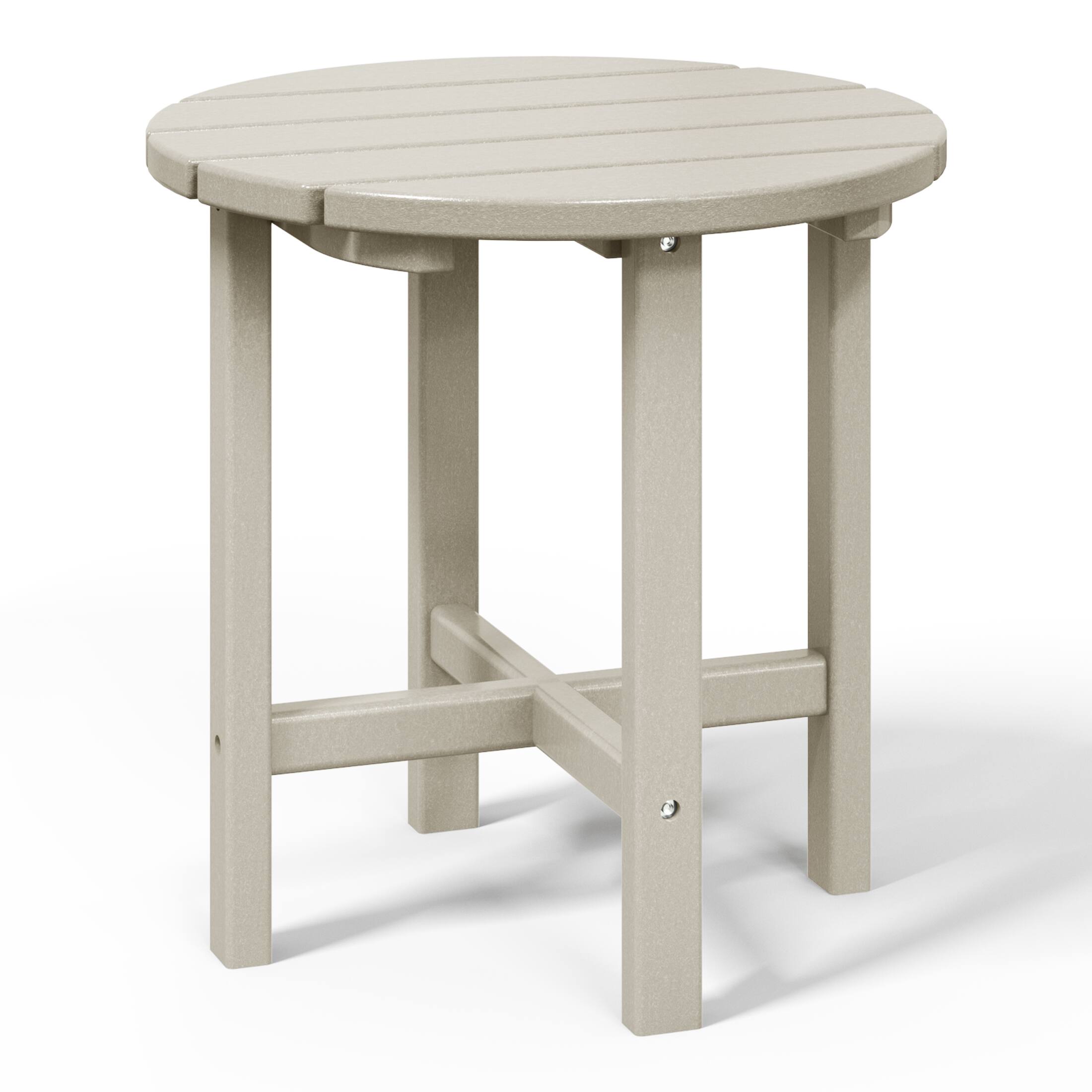 WestinTrends Dylan Adirondack Round Outdoor Side Table Sand WWT01436 ...