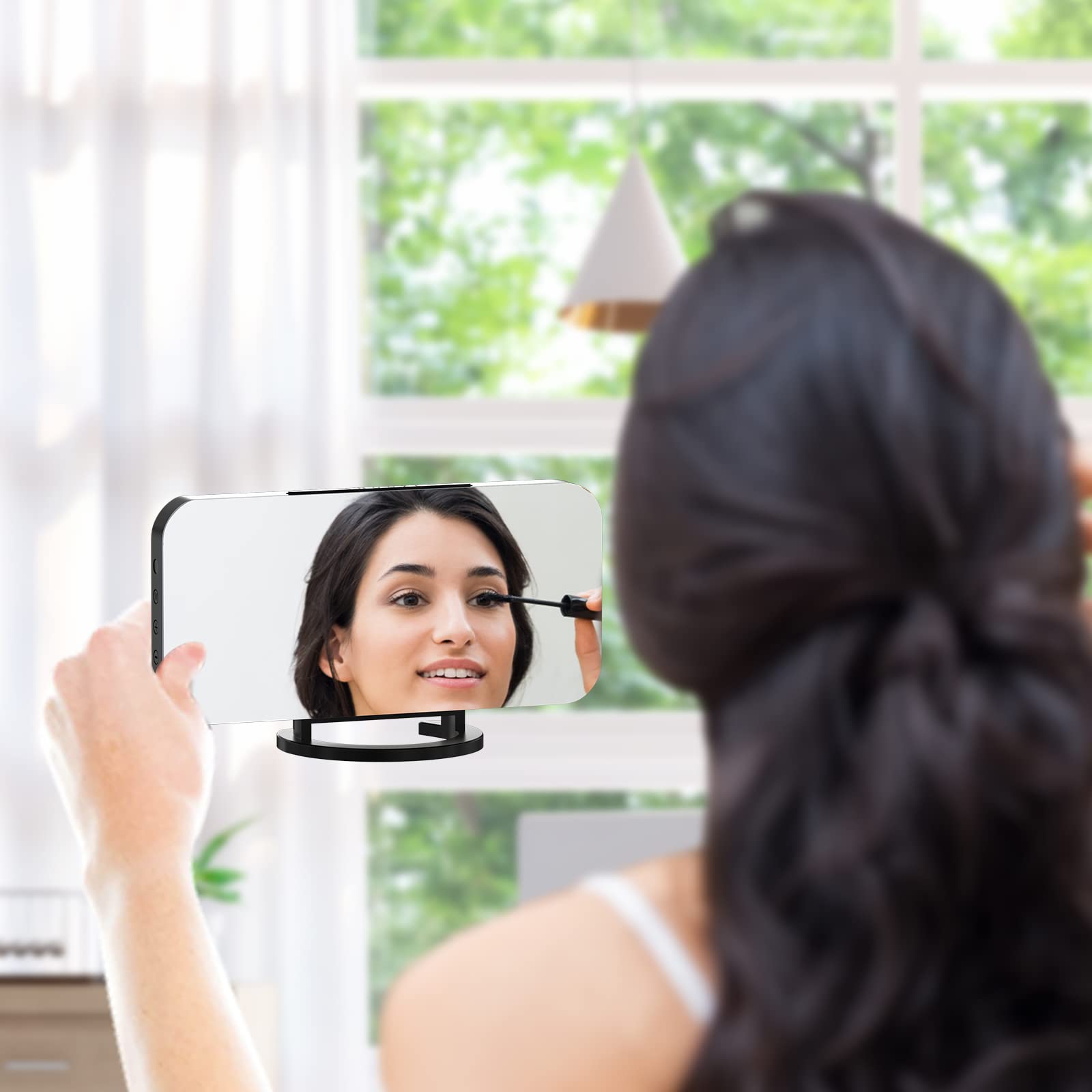 Cedar Assembly Digital Alarm Clock Mirrored Led Display With Usb Snooze ...