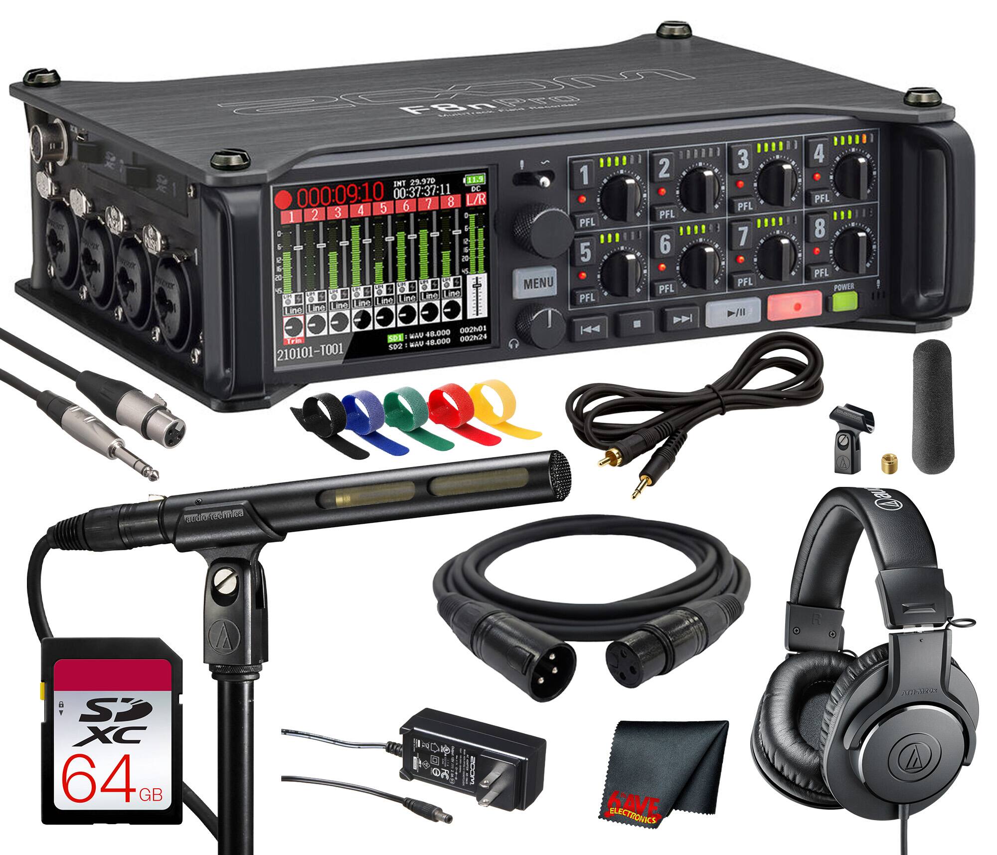 Zoom F8n Pro 10 Track Multitrack Recorder Dual SD F8n Pro-AG2-2 - Best Buy