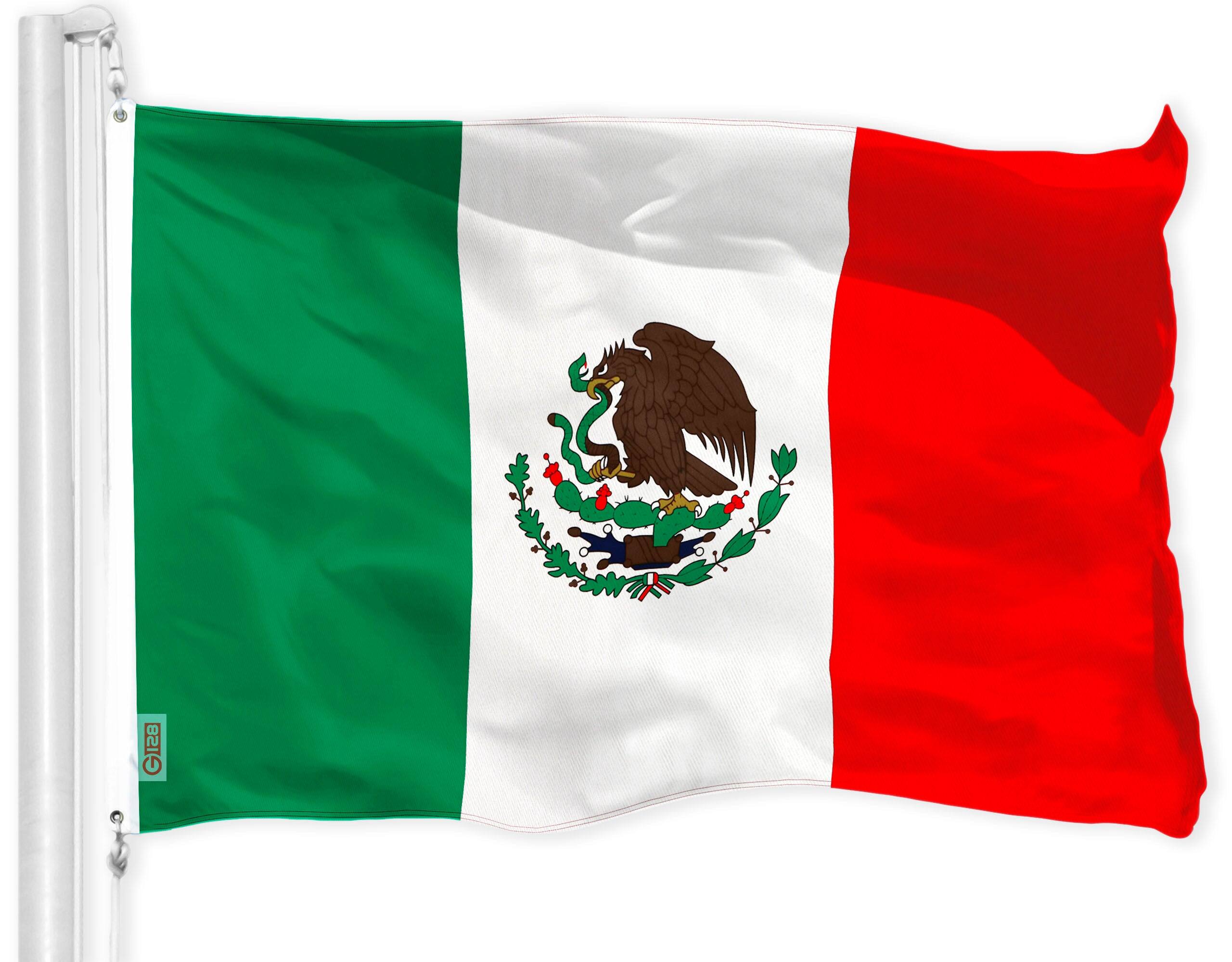 G128 Mexico Flag 2x3 ft — 150D Printed Polyester, Indoor/Outdoor with ...