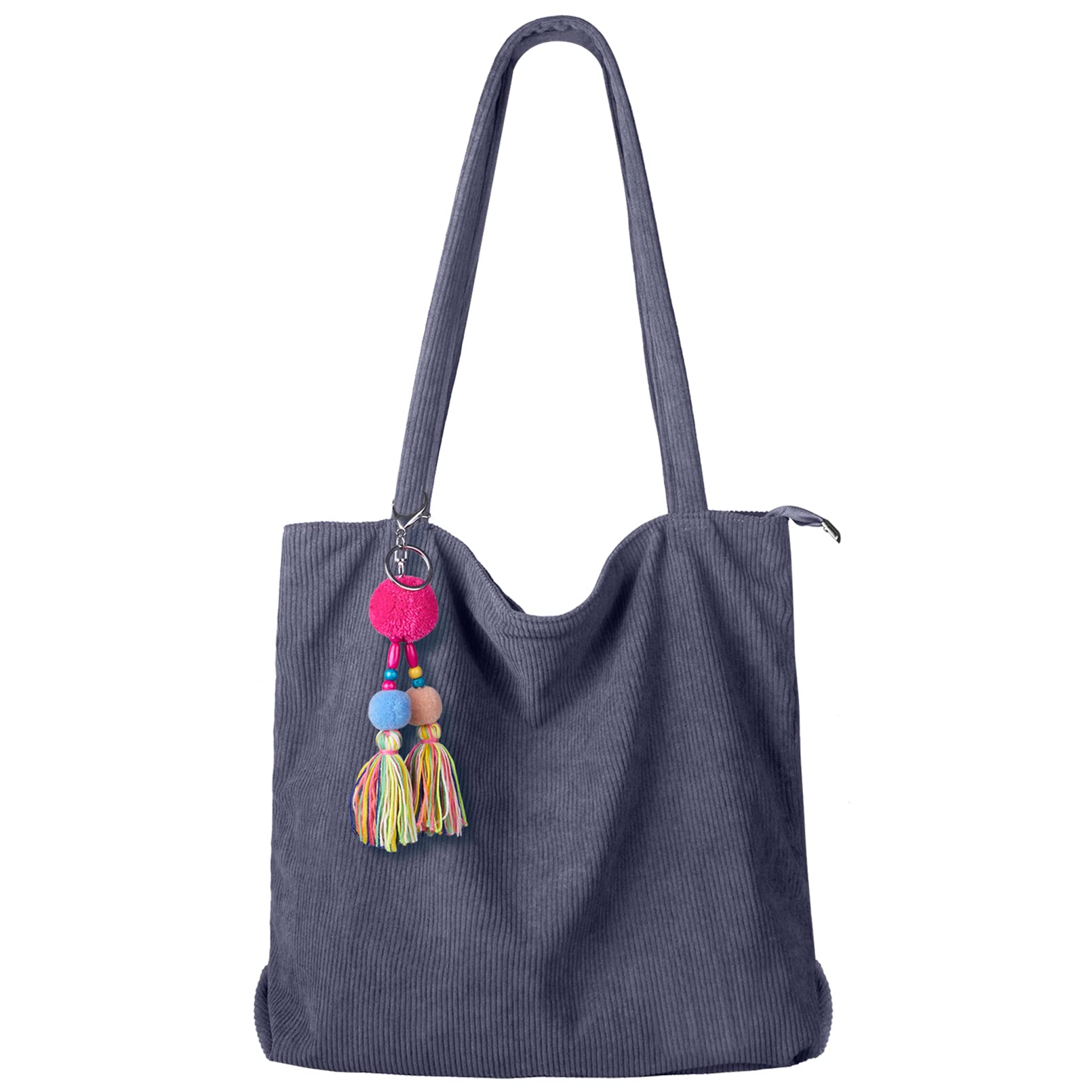 Vulpecula Spade Corduroy Totes Bag with Zip, Shoulder Bags Handbags ...