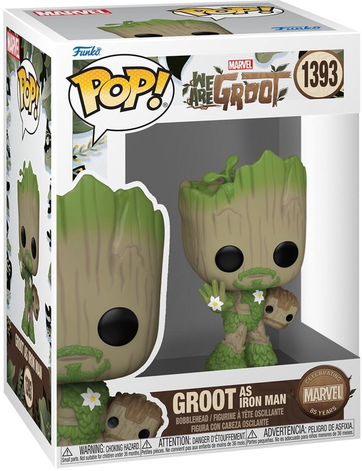 Funko POP! Marvel: We Are Groot Iron Man COLLECTIBLES Multicolor ...