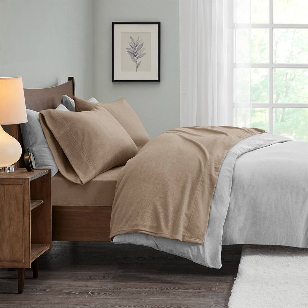 Gracie Mills Lenora Microfleece Cozy Sheet Set Brown 235-02TEHS - Best Buy
