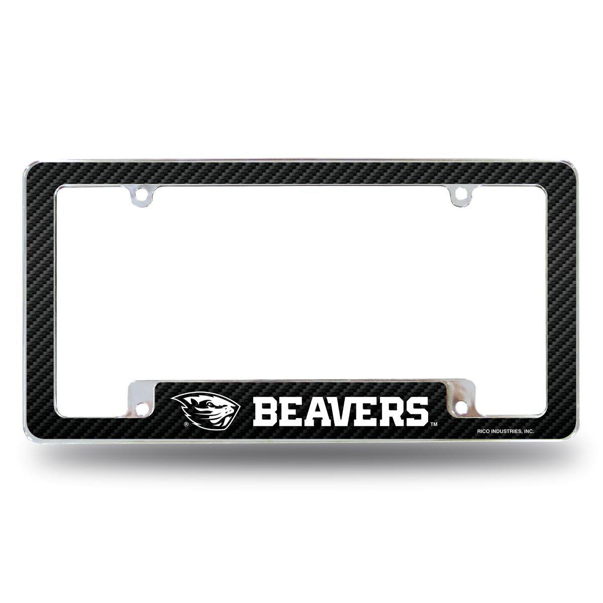Rico Industries Oregon State Beavers Chrome Metal License Plate Frame ...