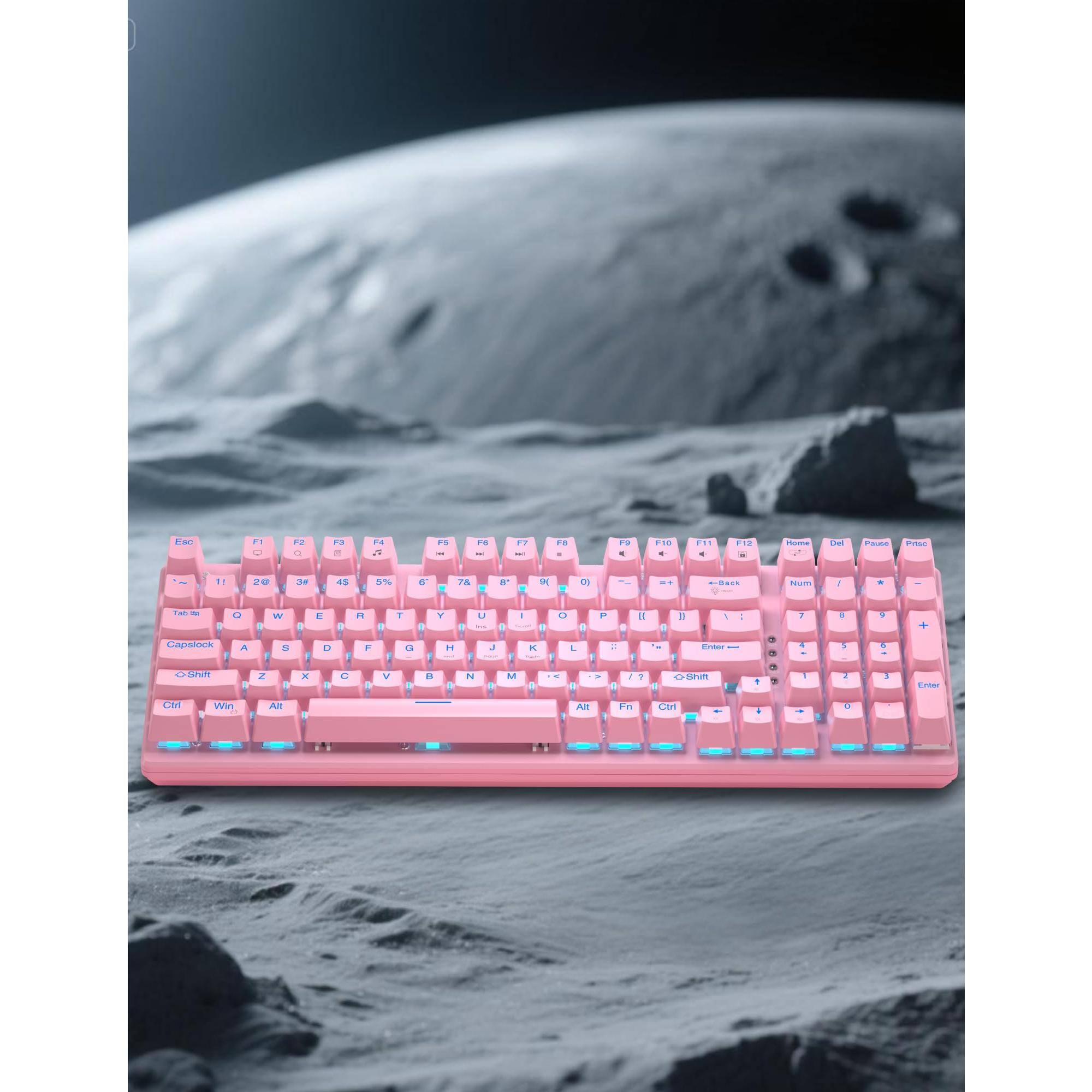 Pacoar Cade Mechanical Gaming And Mouse Led Backlit 98 key Floating ...