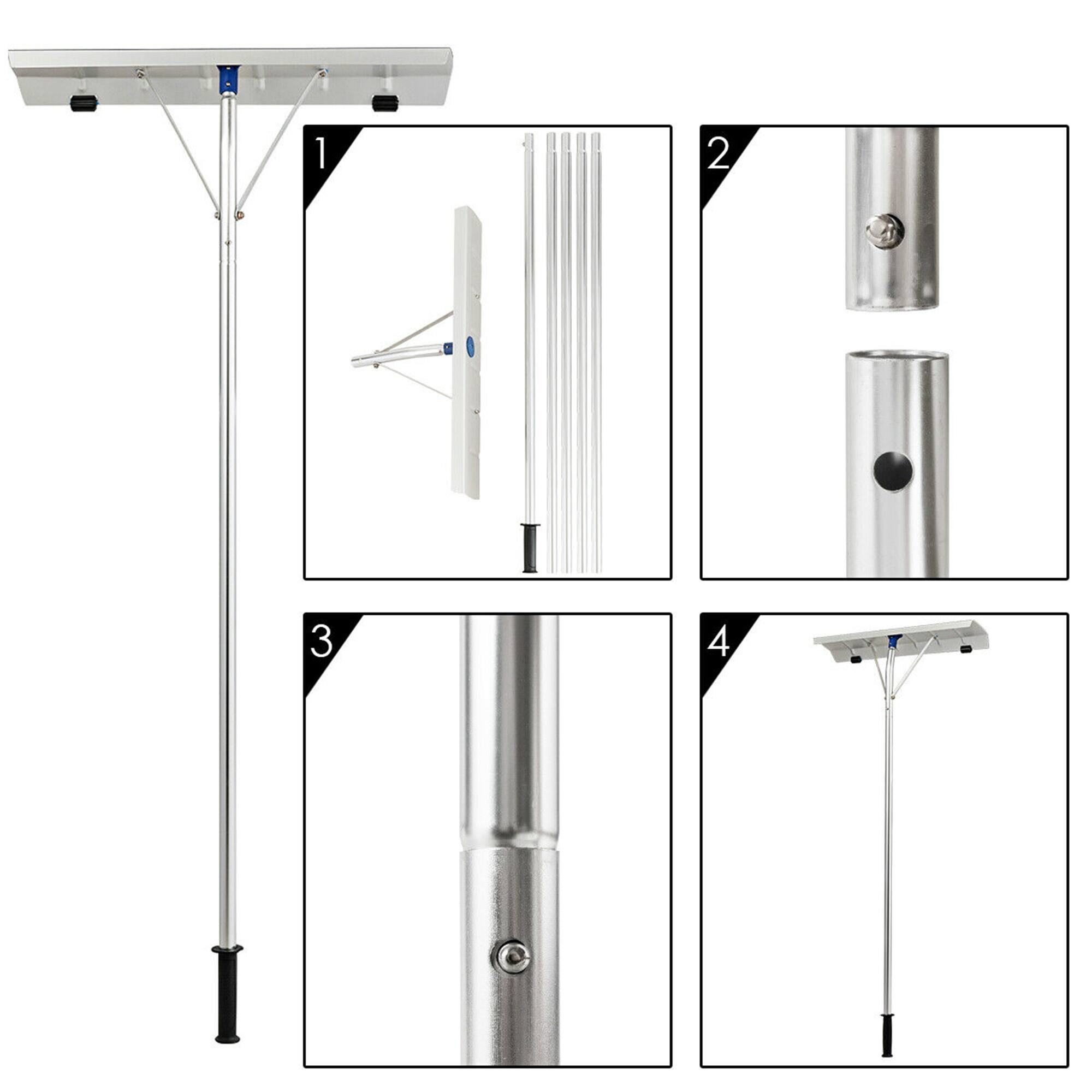 Best Buy: Costway 20FT Adjustable Snow Roof Rake Large Poly Blade ...