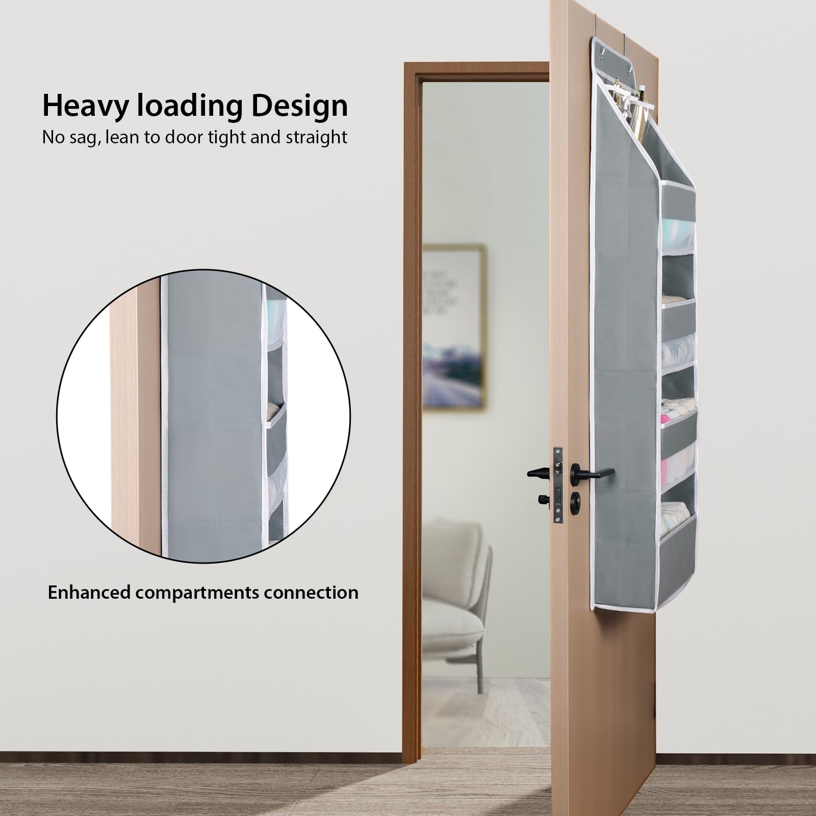 Dapper Styles 5 shelf Fabric Door Storage Over Hanging Organizer With 4 ...