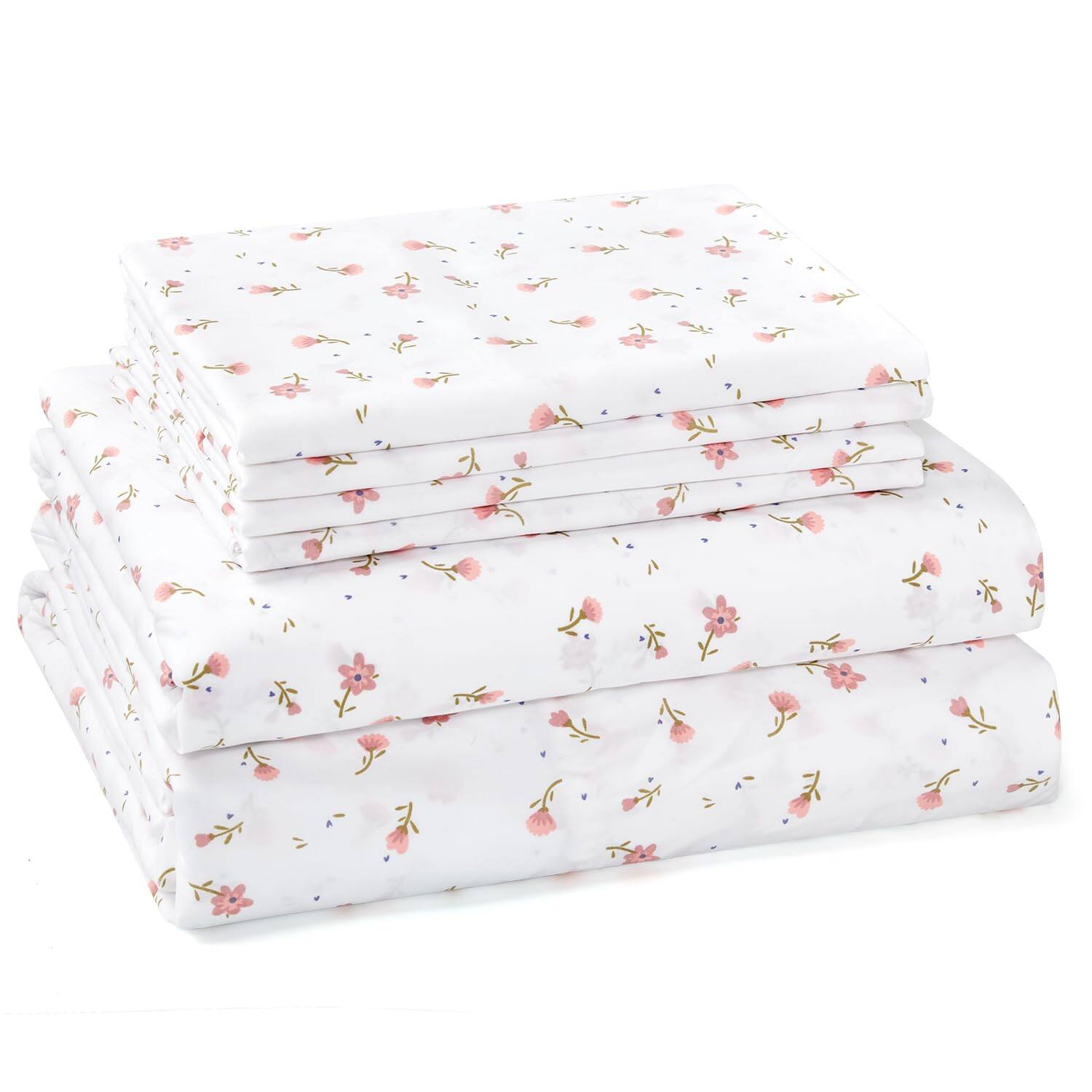 Dapper Styles Queen Sheet Set Floral Cottage Core Botanical Patterned ...
