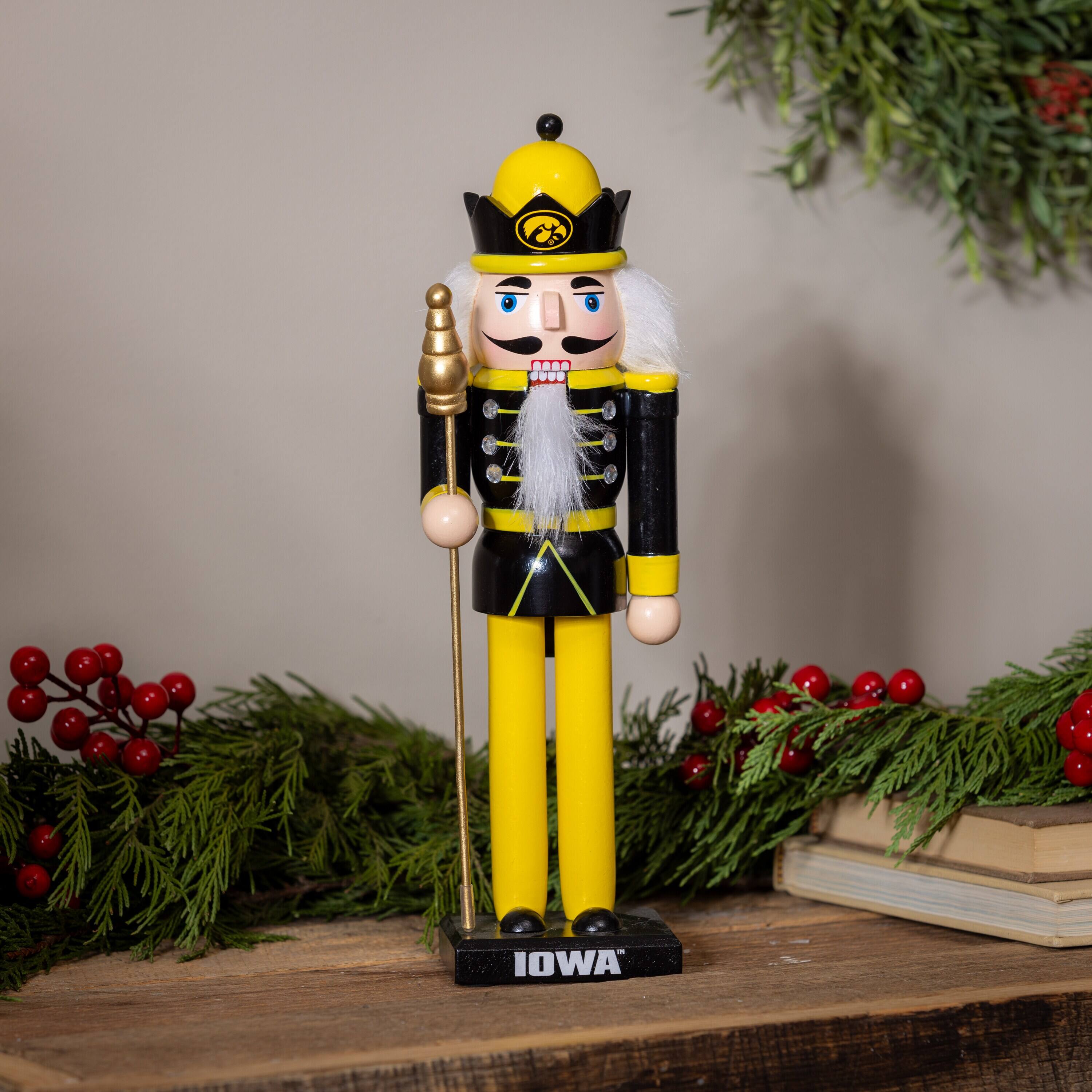 Evergreen Enterprises Iowa Hawkeyes 12" Wooden Nutcracker Statue ...