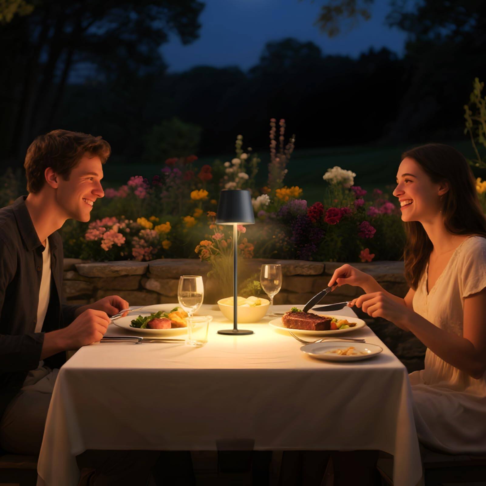 Dazzling Pops uuffoo Rechargeable Table Lamp Timer Battery Operated ...