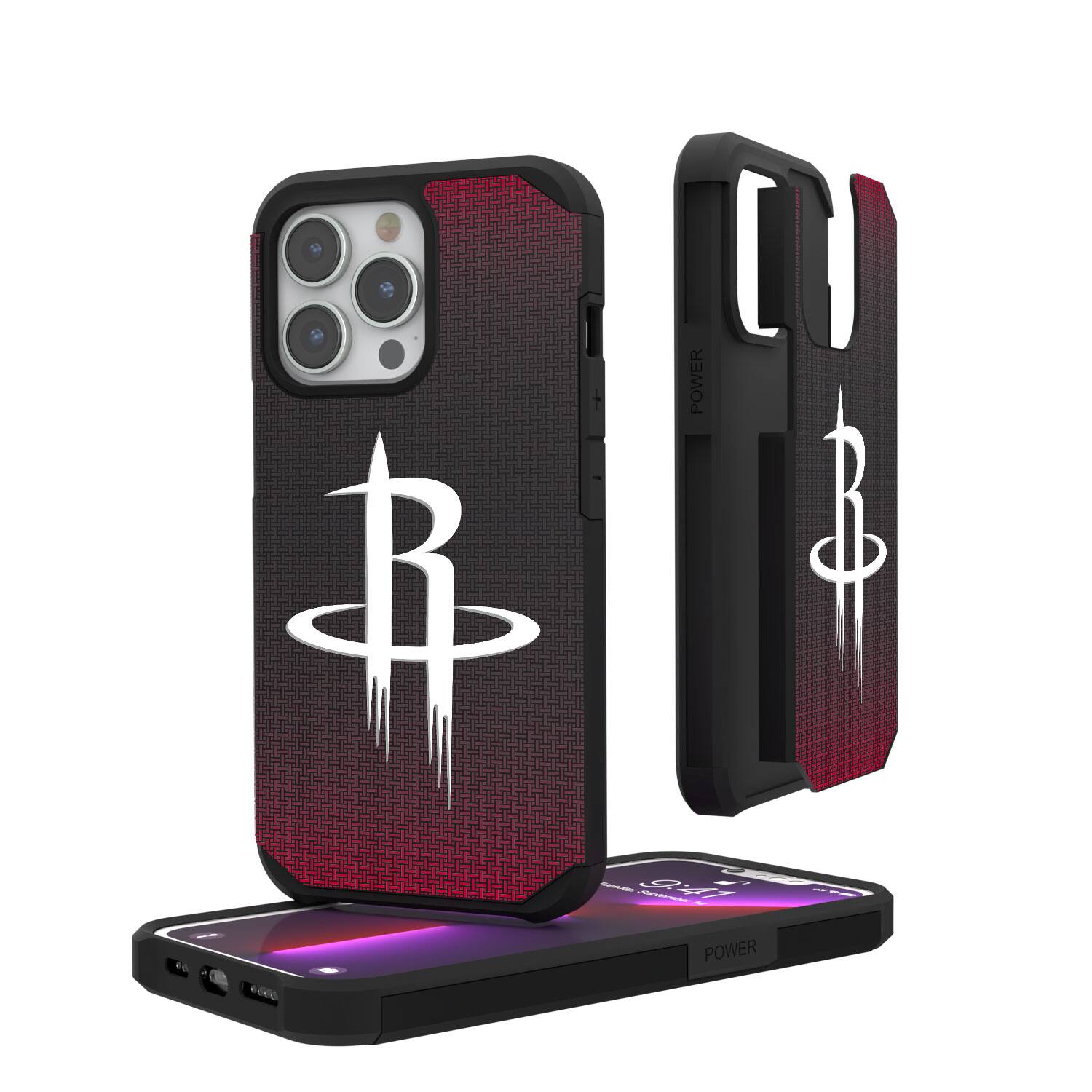 Keyscaper NBA Houston Rockets Linen Logo iPhone Rugged Case 14 Pro ...