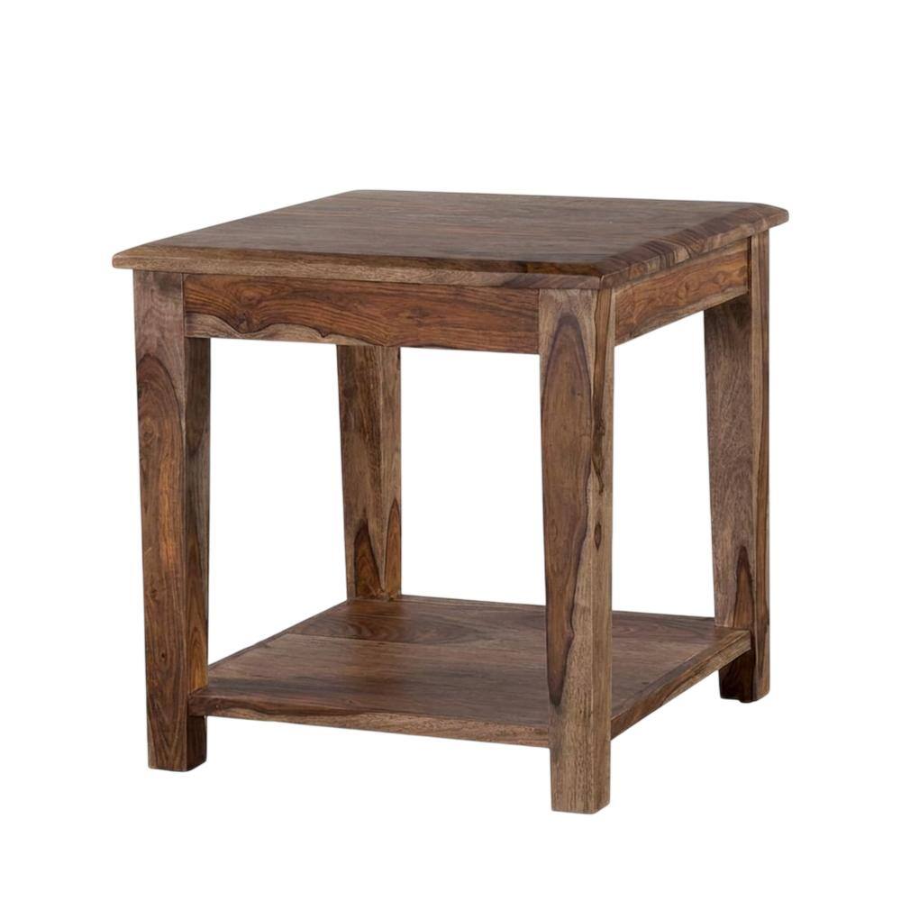 Porter Designs Sonora Solid Sheesham Wood End Table Brown BG3881324 ...