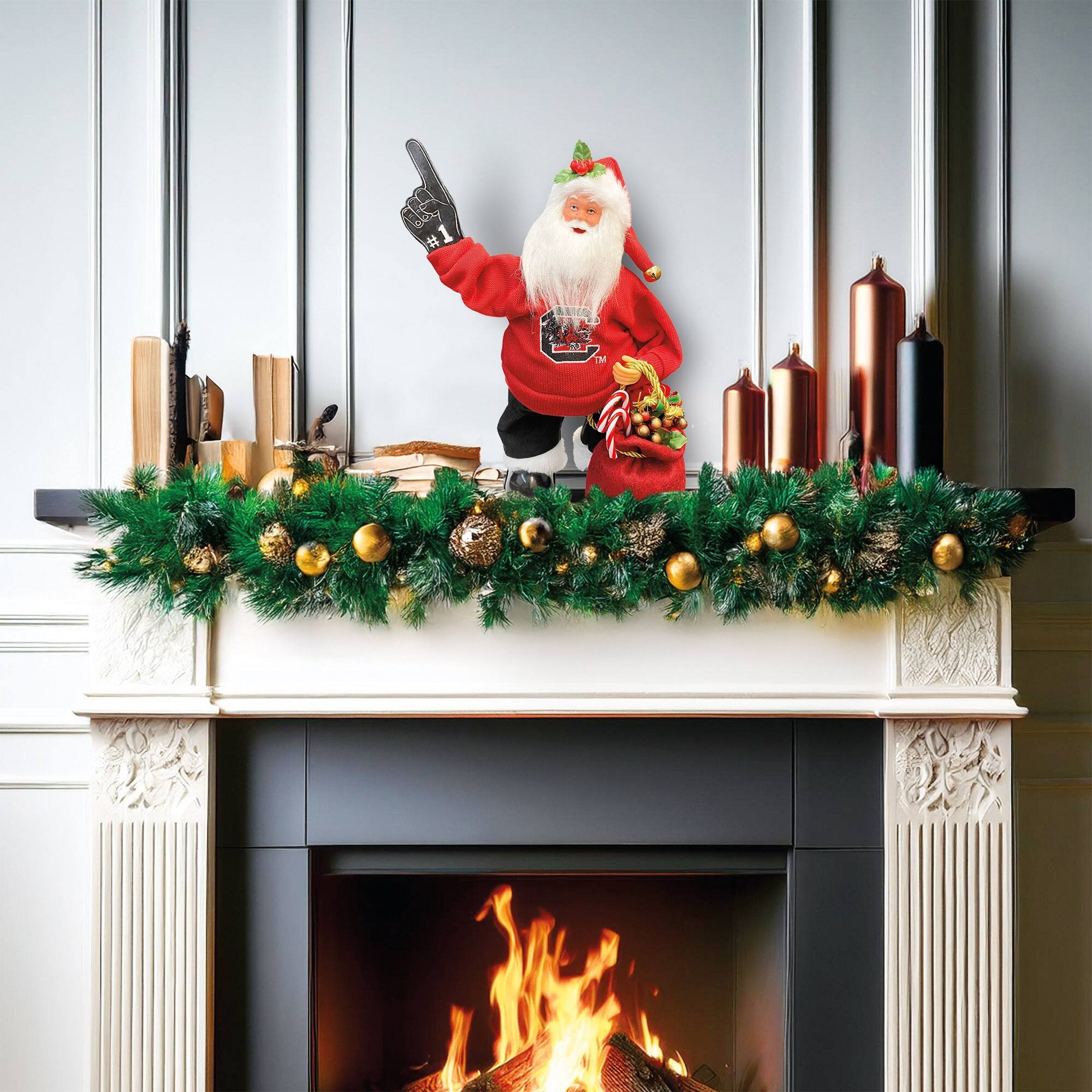 Santa's Workshop South Carolina Gamecocks 12" Animated Musical Santa ...